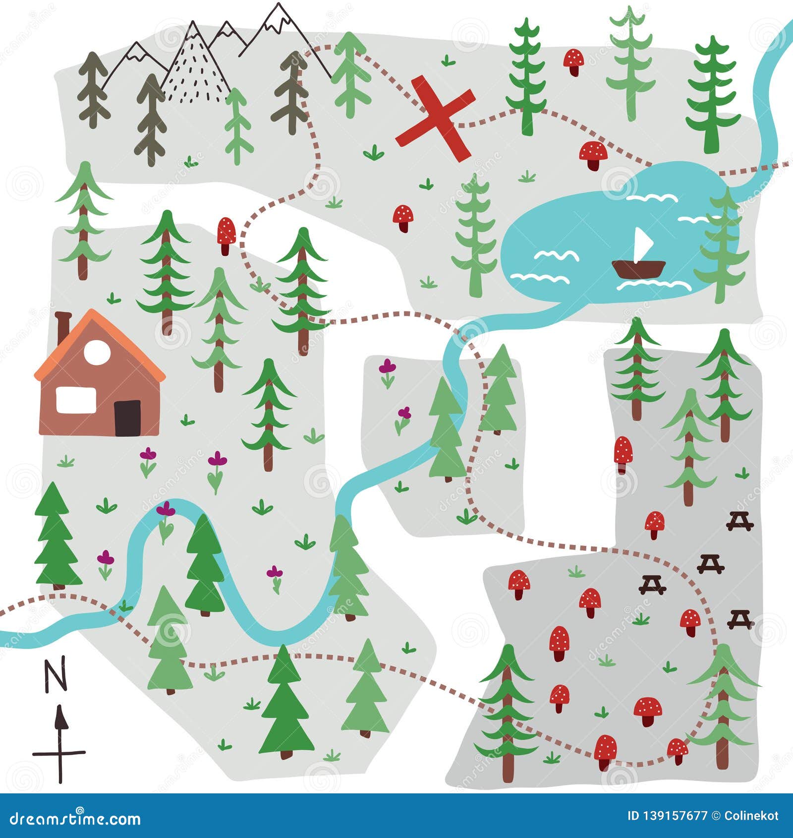 Vector Doodle Map | CartoonDealer.com #139157677