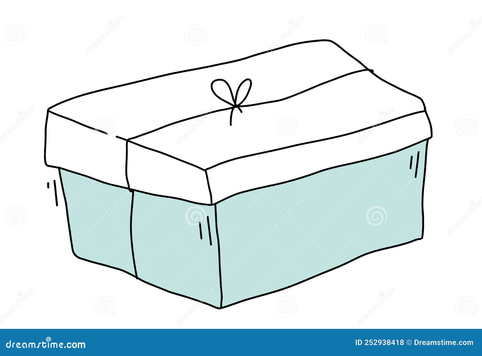 Vector of a Doodle of a Pretty Box, Package Stock Vector - Illustration ...