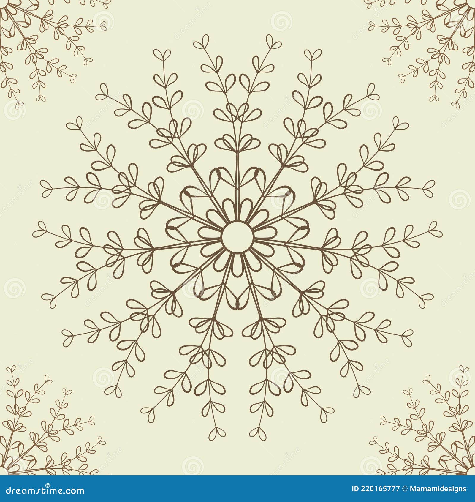 Vector Doodle Repeat Pattern of Floral Mandala. Hand Drawn Textures ...