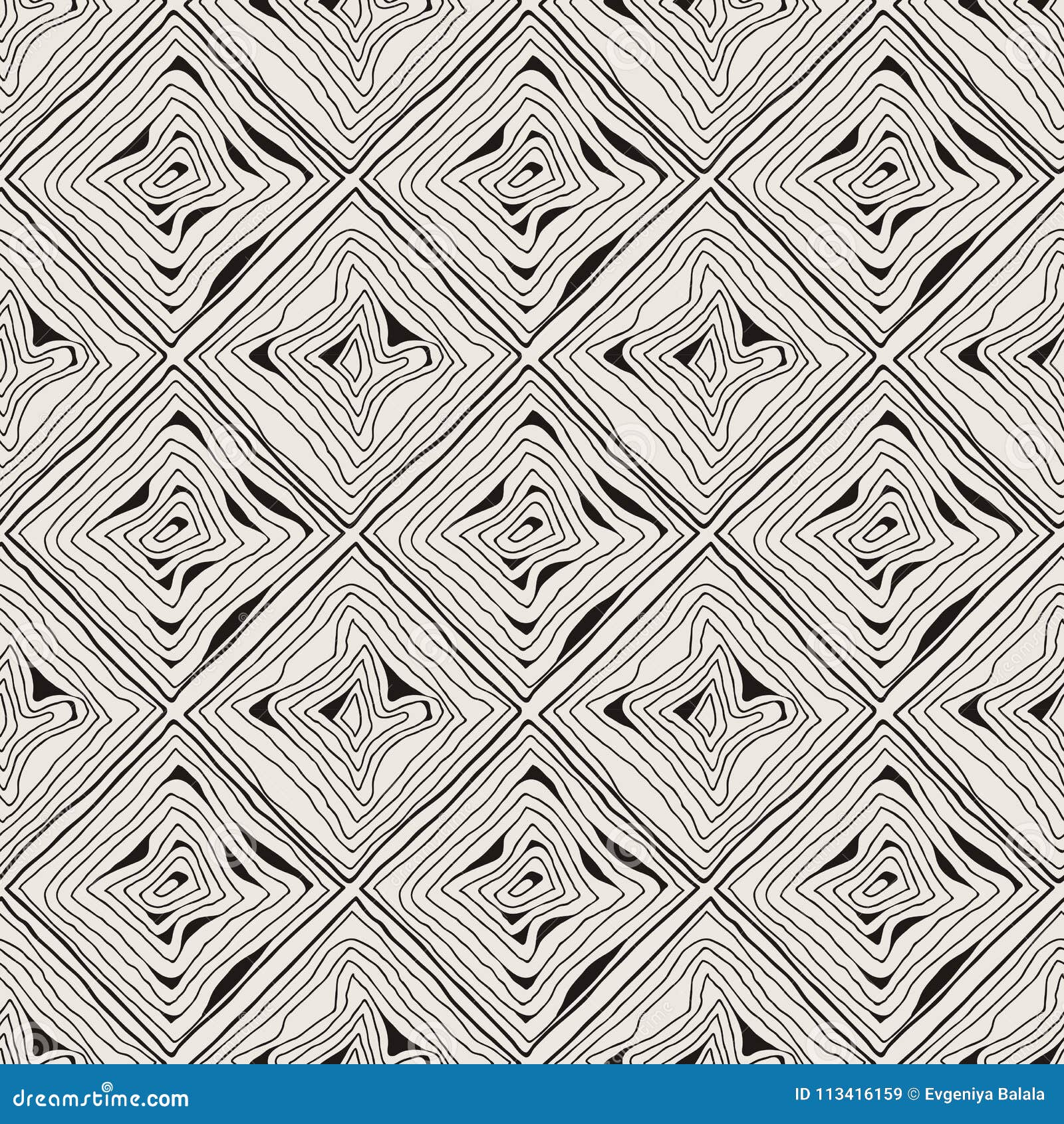 Vector Doodle Seamless Pattern with Ink Brush or Pen Square Strokes ...