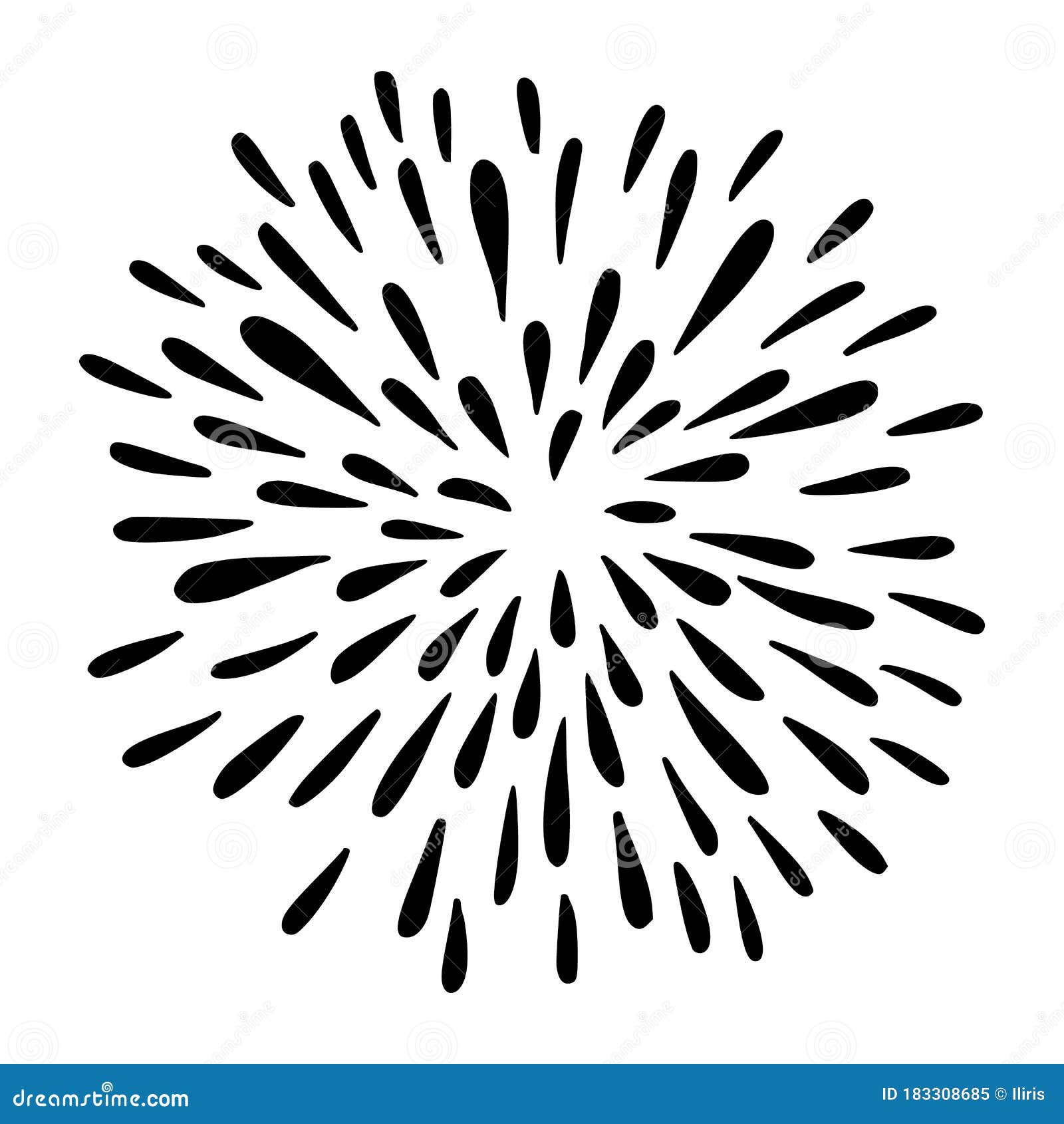 Vector Doodle Sun Rays or Starbursts. Stock Vector - Illustration of ...