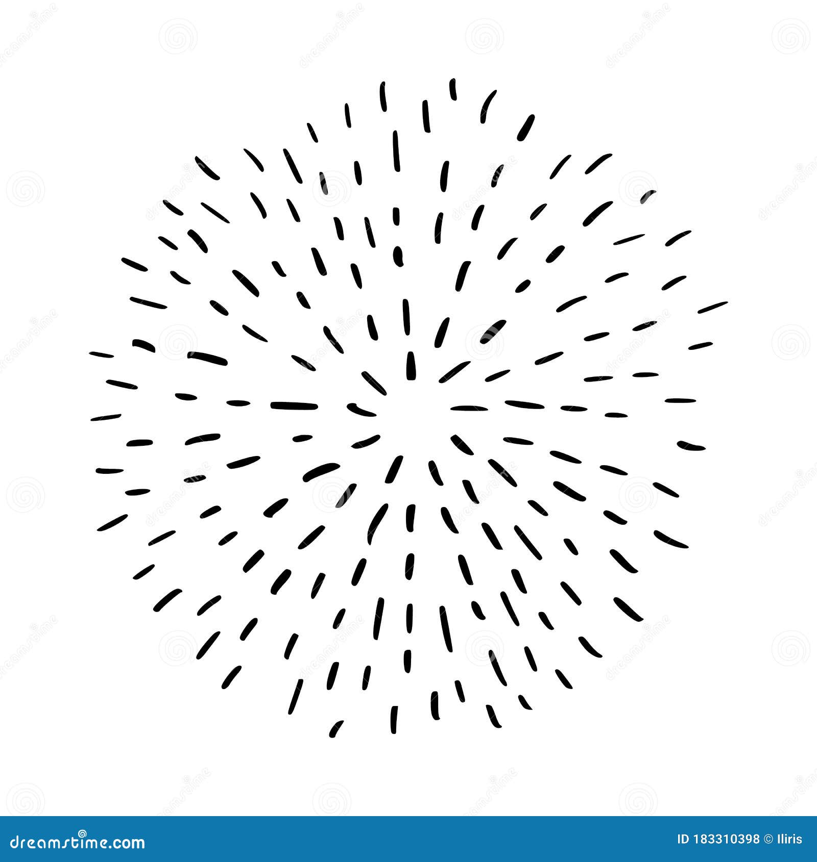 Vector Doodle Sun Rays or Starbursts. Stock Vector - Illustration of ...