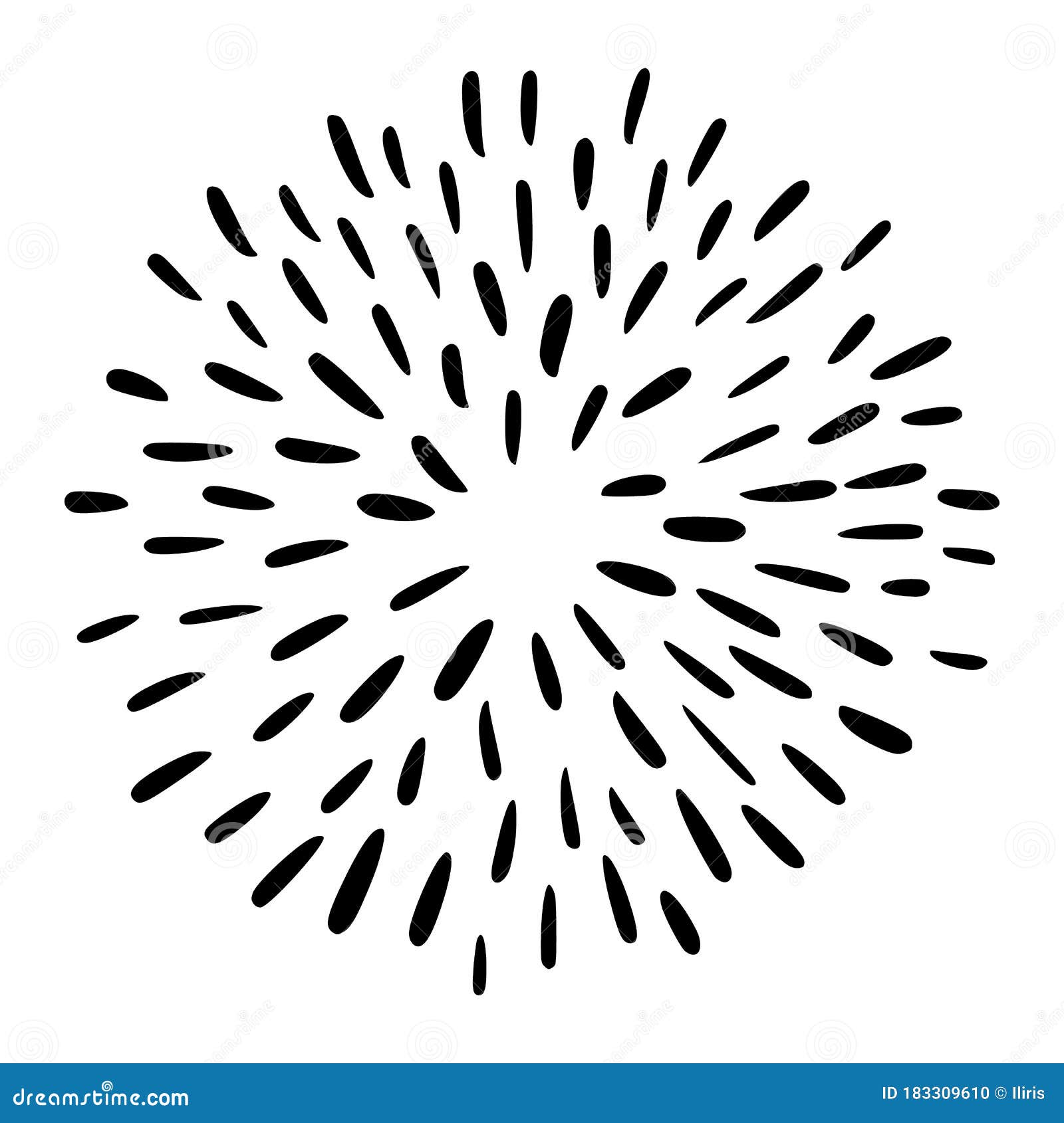 Vector Doodle Sun Rays or Starbursts. Stock Vector - Illustration of ...