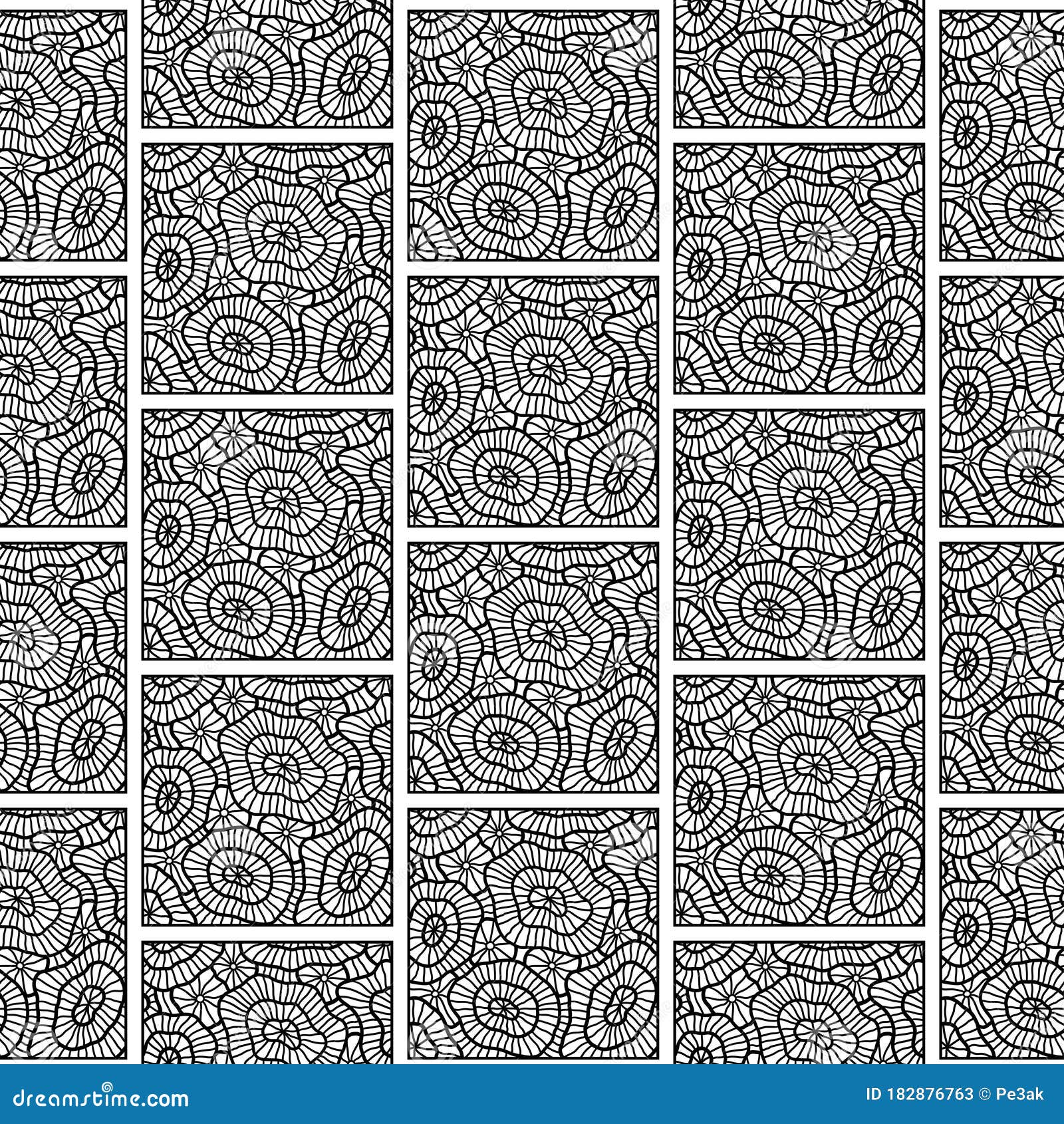 Vector doodle tile pattern stock vector. Illustration of ornament ...