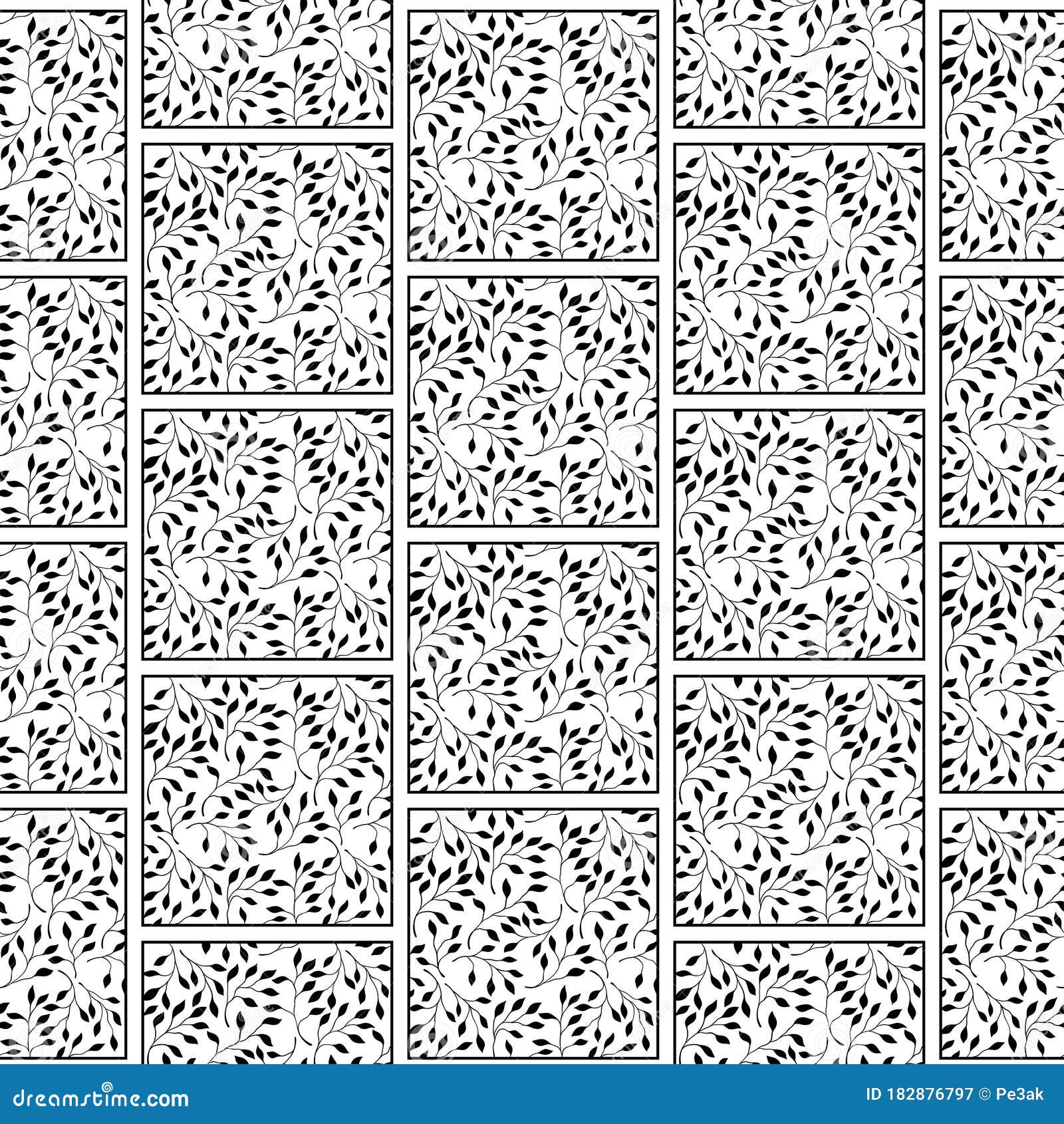 Vector doodle tile pattern stock vector. Illustration of modern - 182876797