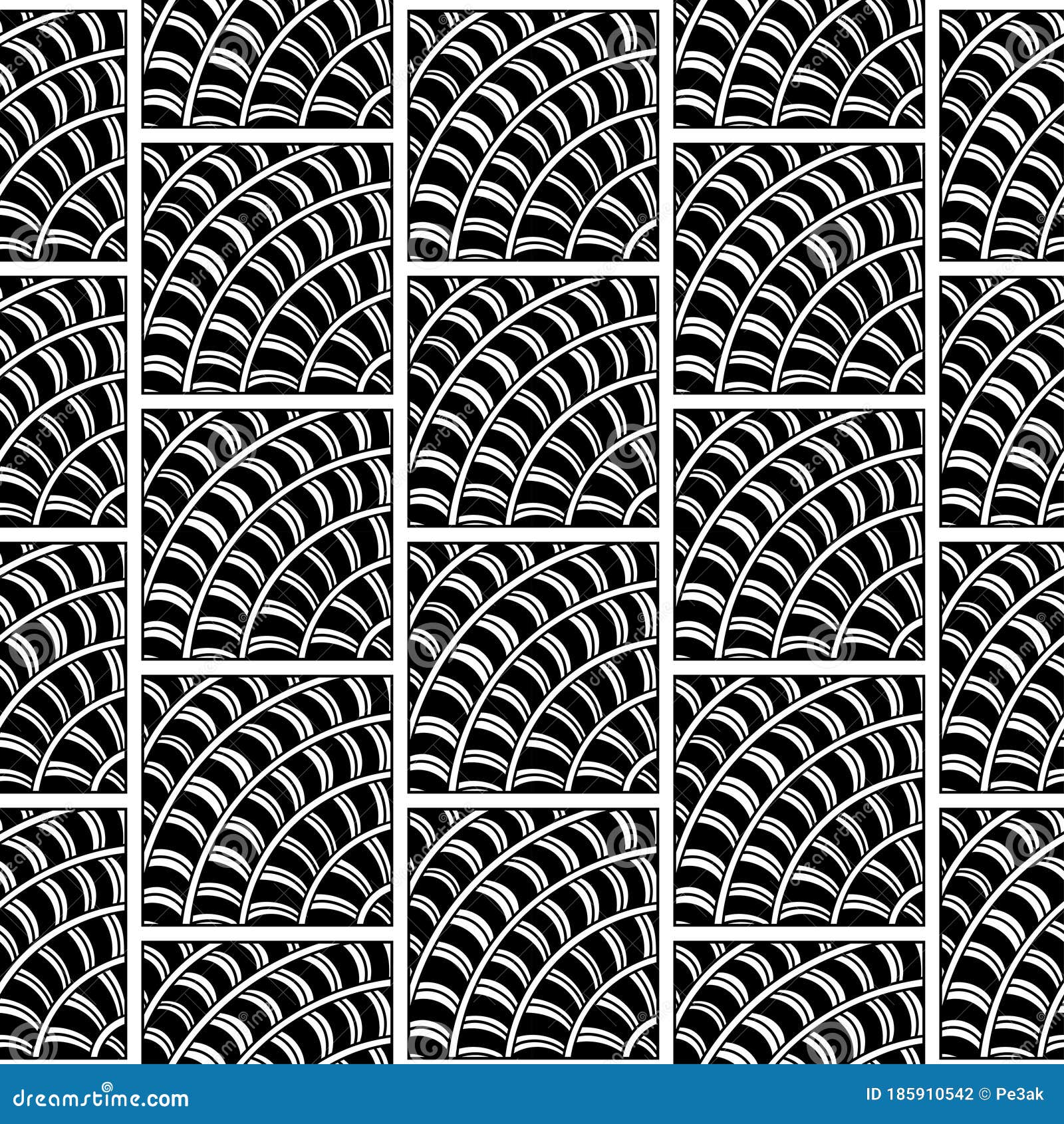 Vector doodle tile pattern stock vector. Illustration of drawn - 185910542