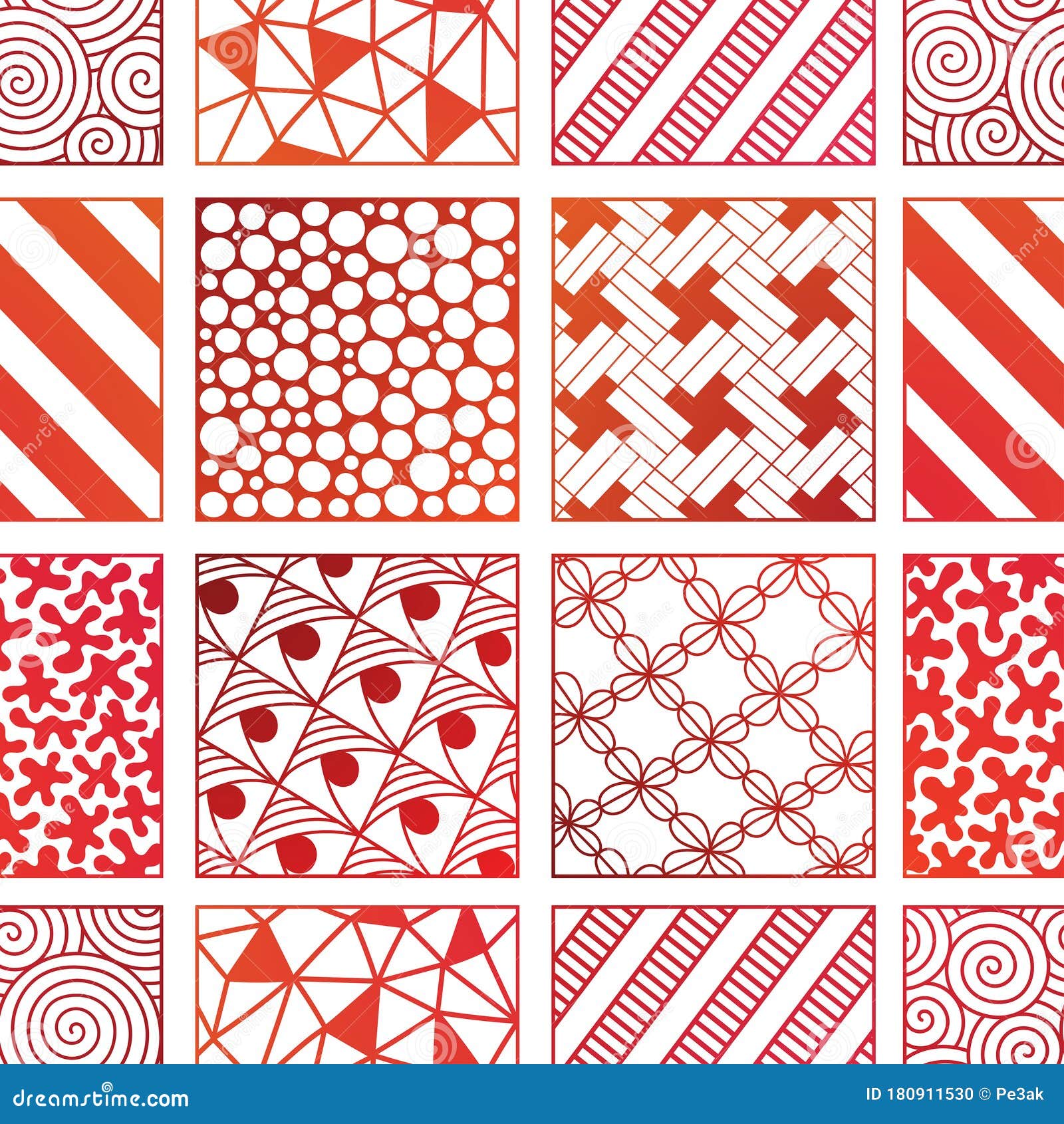 Vector Doodle Tile Pattern. Hand-drawn Mosaic Seamless Ornament Stock ...