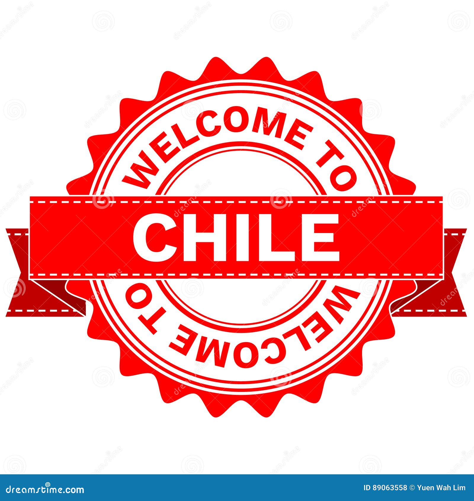 Vector Doodle of WELCOME TO COUNTRY CHILE . EPS8 . Stock Vector ...