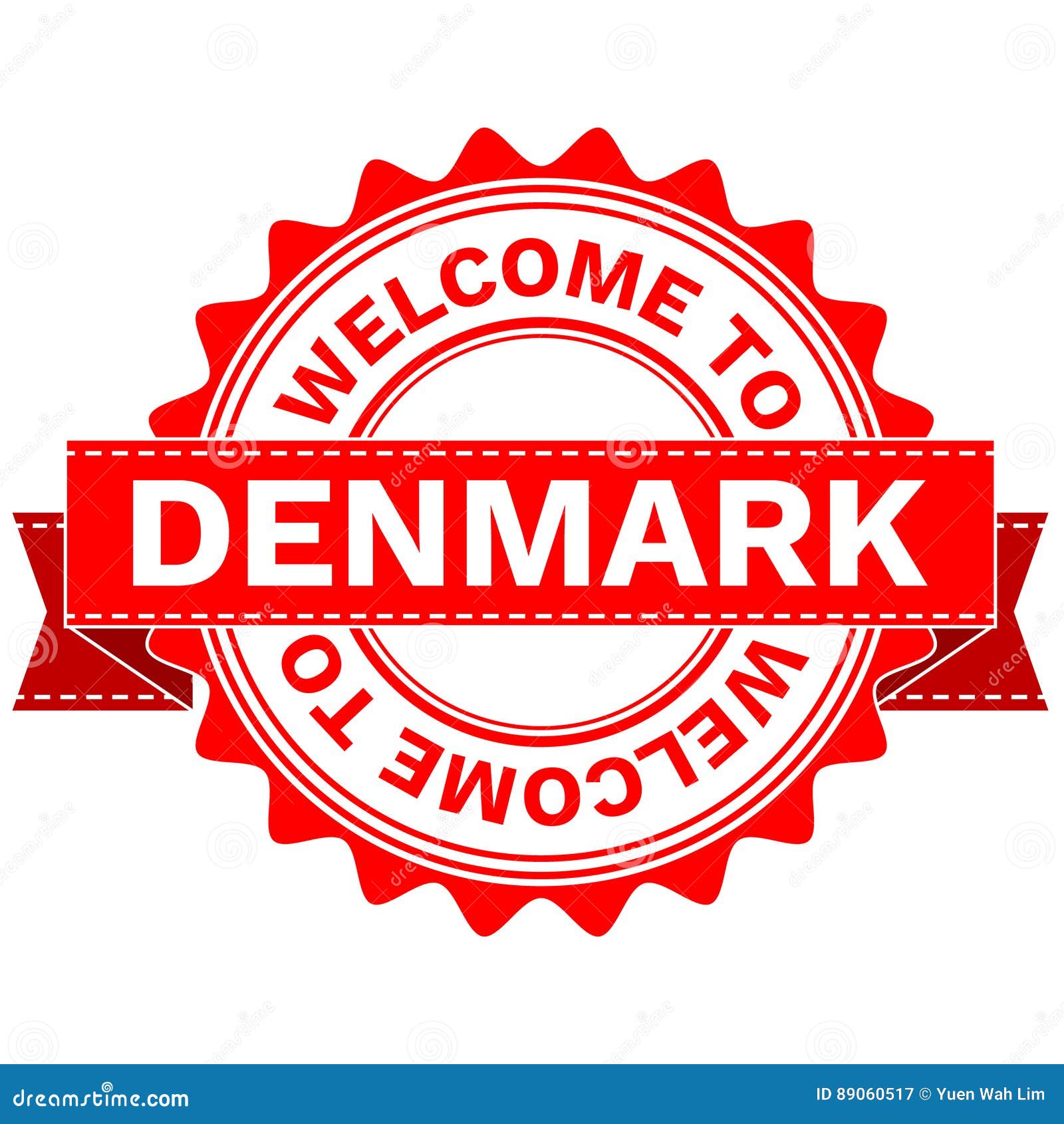 Vector Doodle of WELCOME TO COUNTRY DENMARK . EPS8 . Stock Vector ...