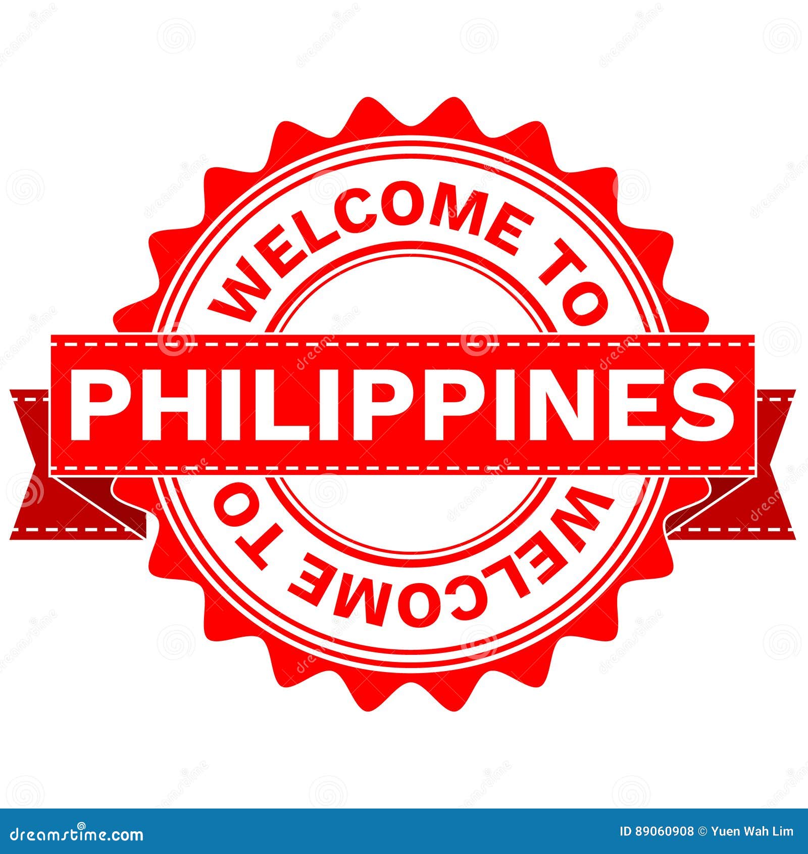 Welcome To Philippines Stamp. Philippines Round Sign Cartoon Vector ...