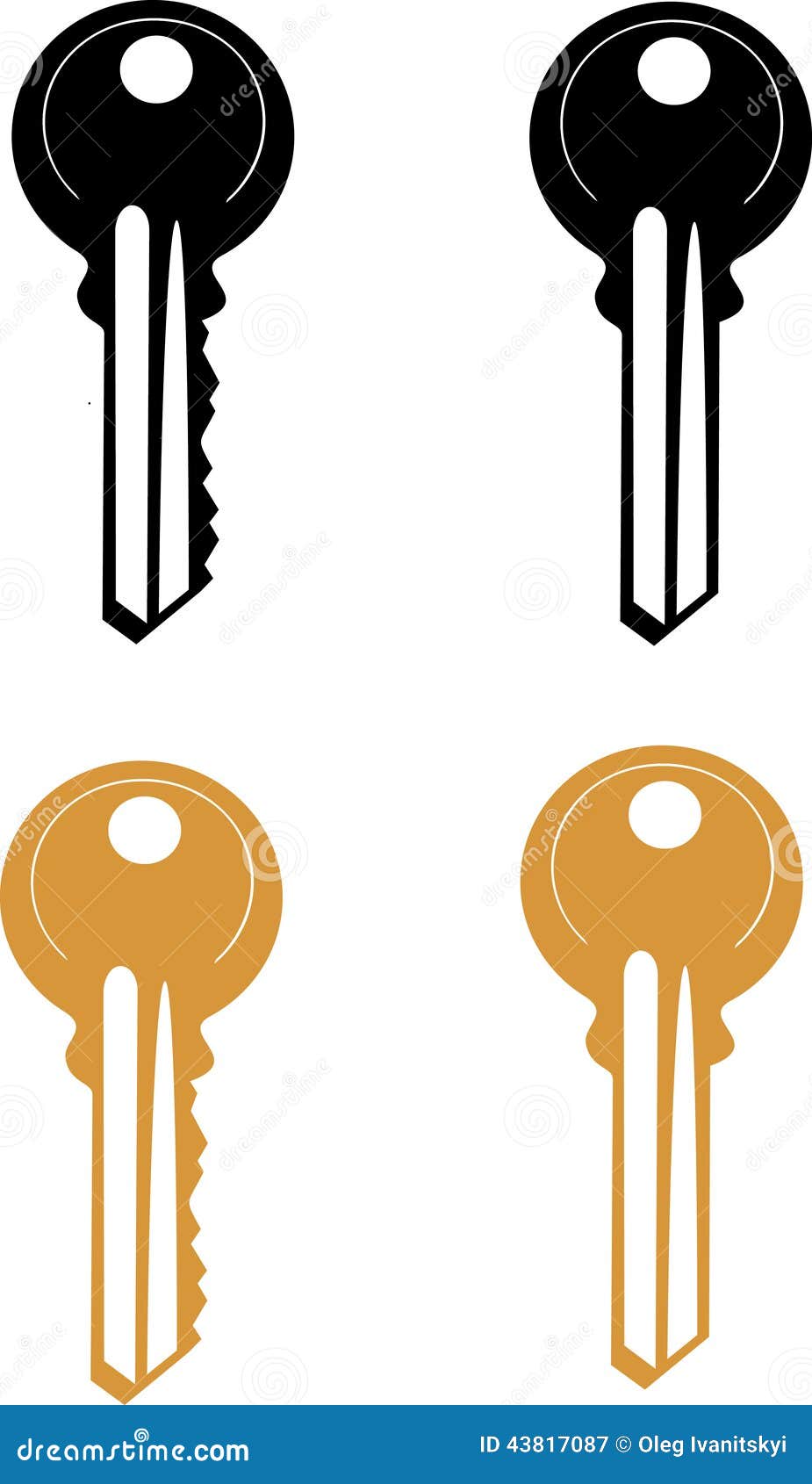 Vector Door Key stock vector. Illustration of code, privacy - 43817087