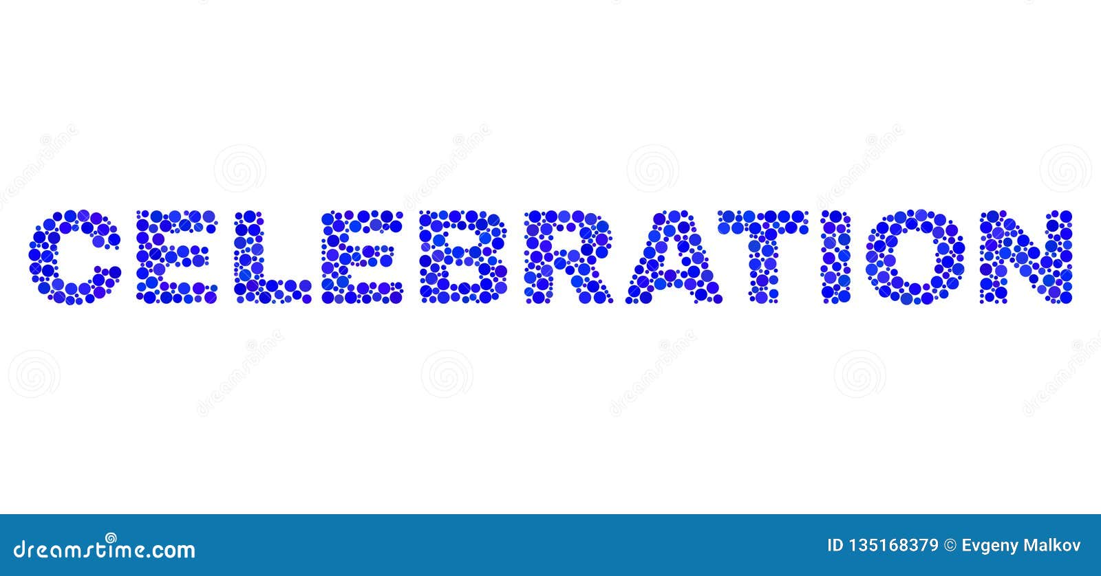 CELEBRATION Text in Dot Style Stock Vector - Illustration of combined ...