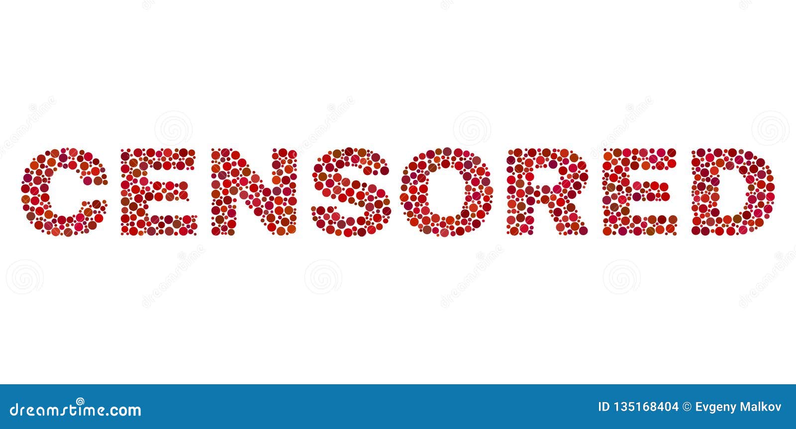 CENSORED Text in Dot Style stock vector. Illustration of caption ...