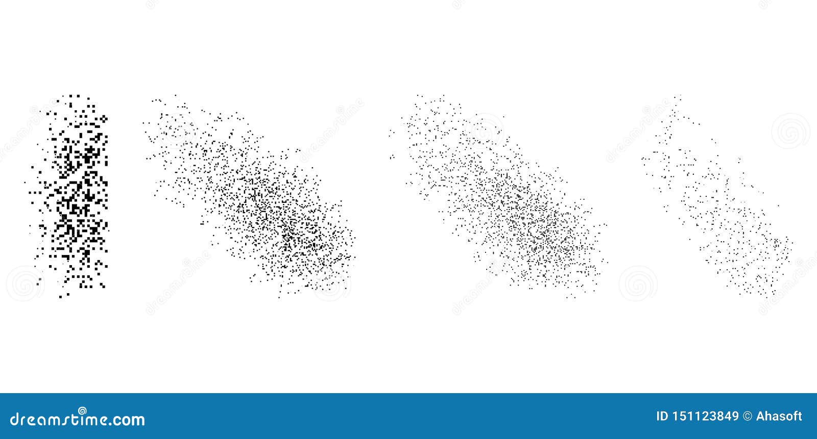 Vector Flat Dot Clouds Abstract Illustration Stock Vector ...