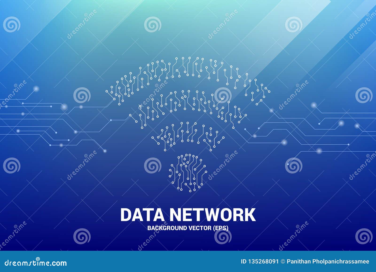Concept for Data Transfer of Mobile and Wi-fi Data Network Stock ...