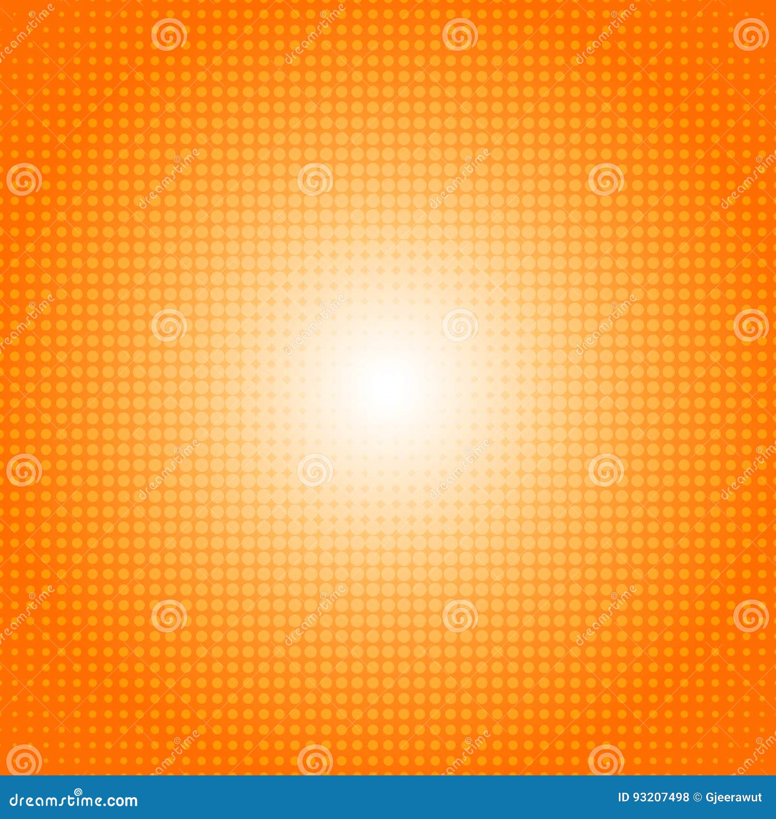 Vector Dot Gradient Orange Halftone Pattern Abstract Background Concept ...