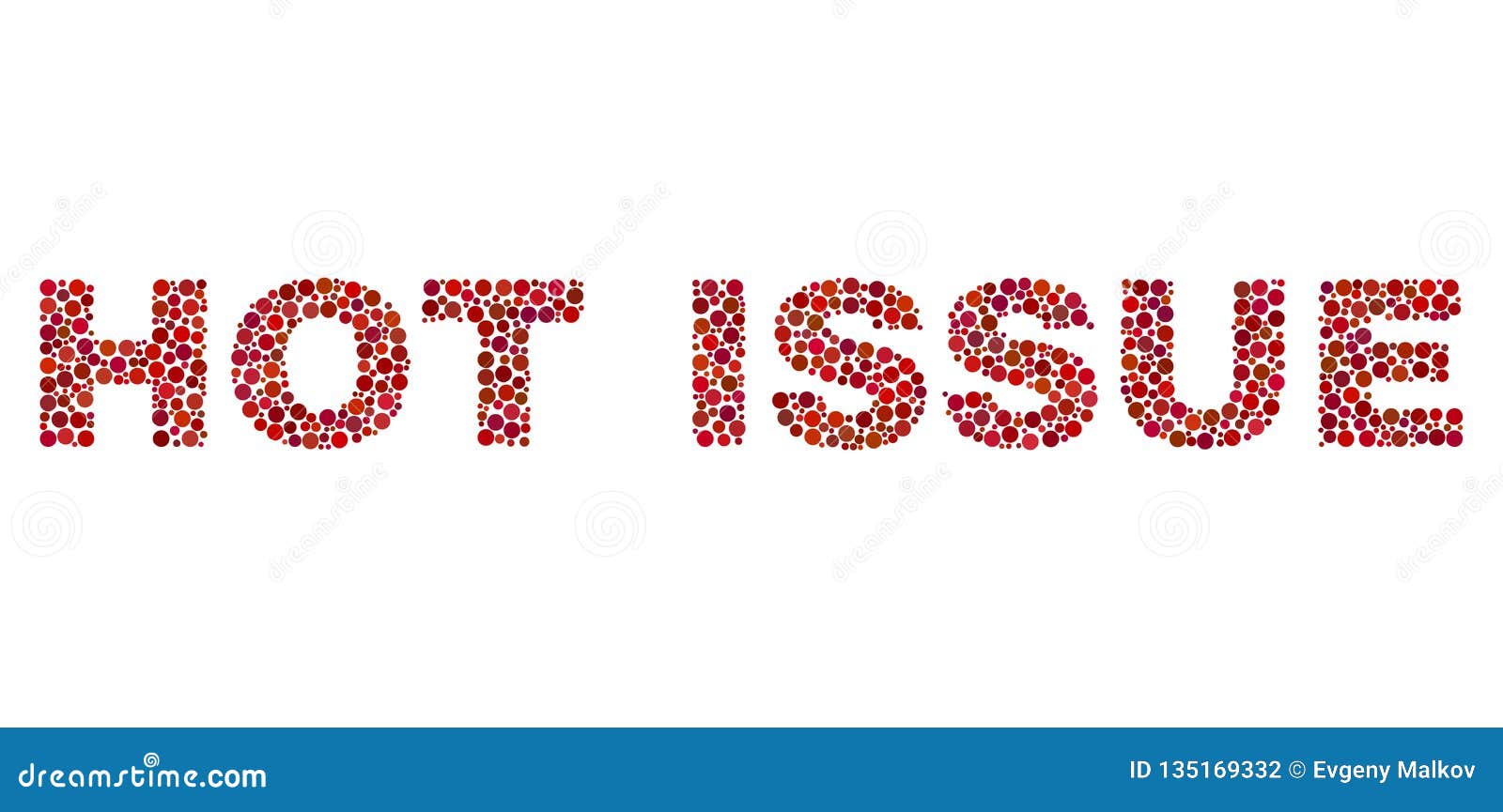 HOT ISSUE Text in Dot Style Stock Vector - Illustration of mosaic ...