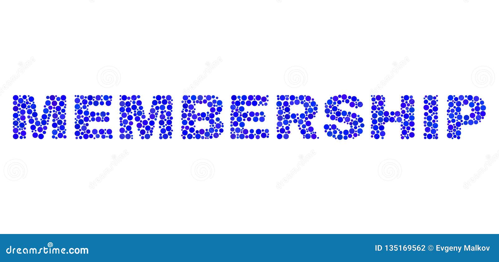 MEMBERSHIP Text in Dot Style Stock Vector - Illustration of figure ...