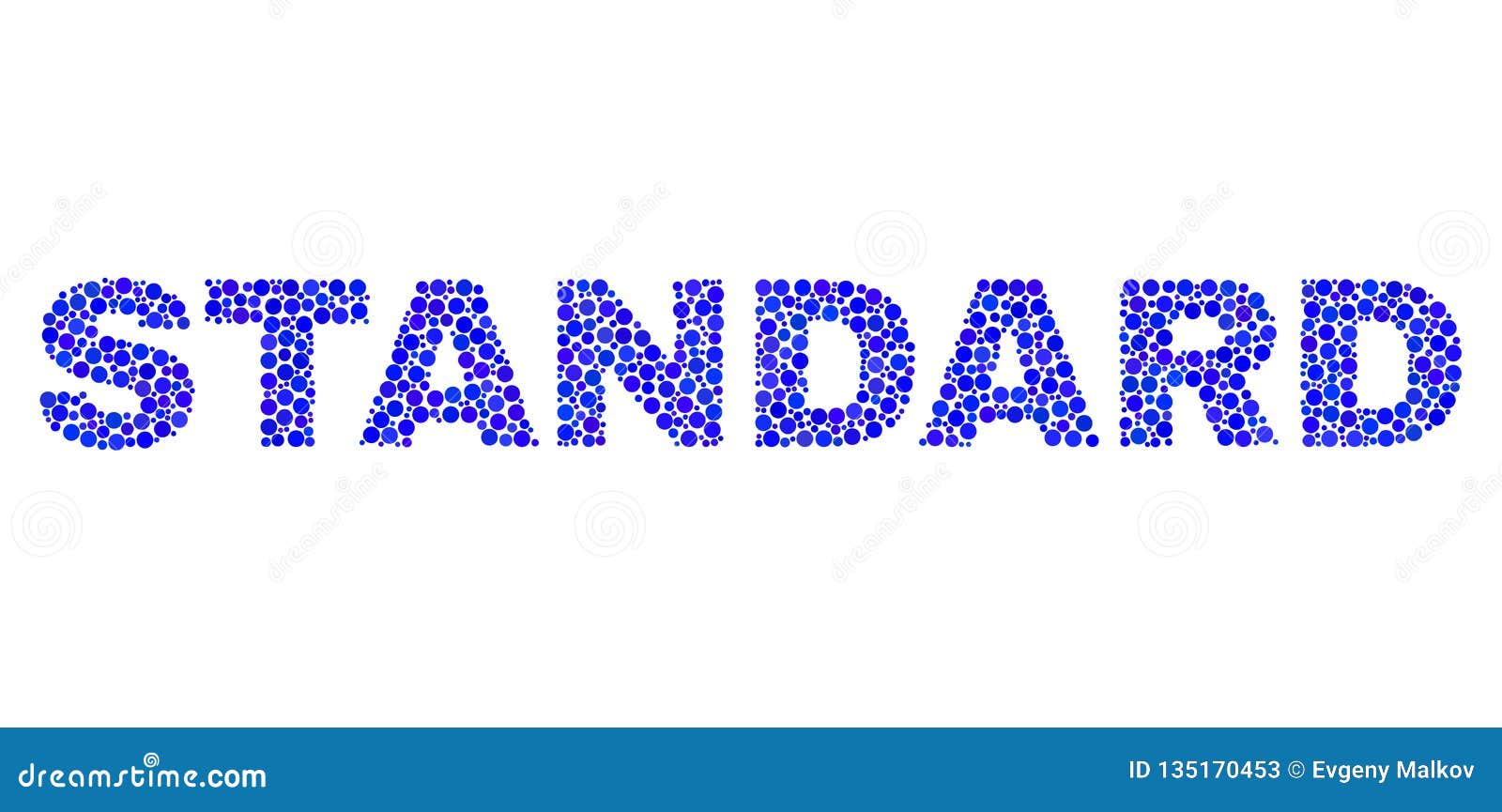 STANDARD Text in Dot Style stock vector. Illustration of label - 135170453