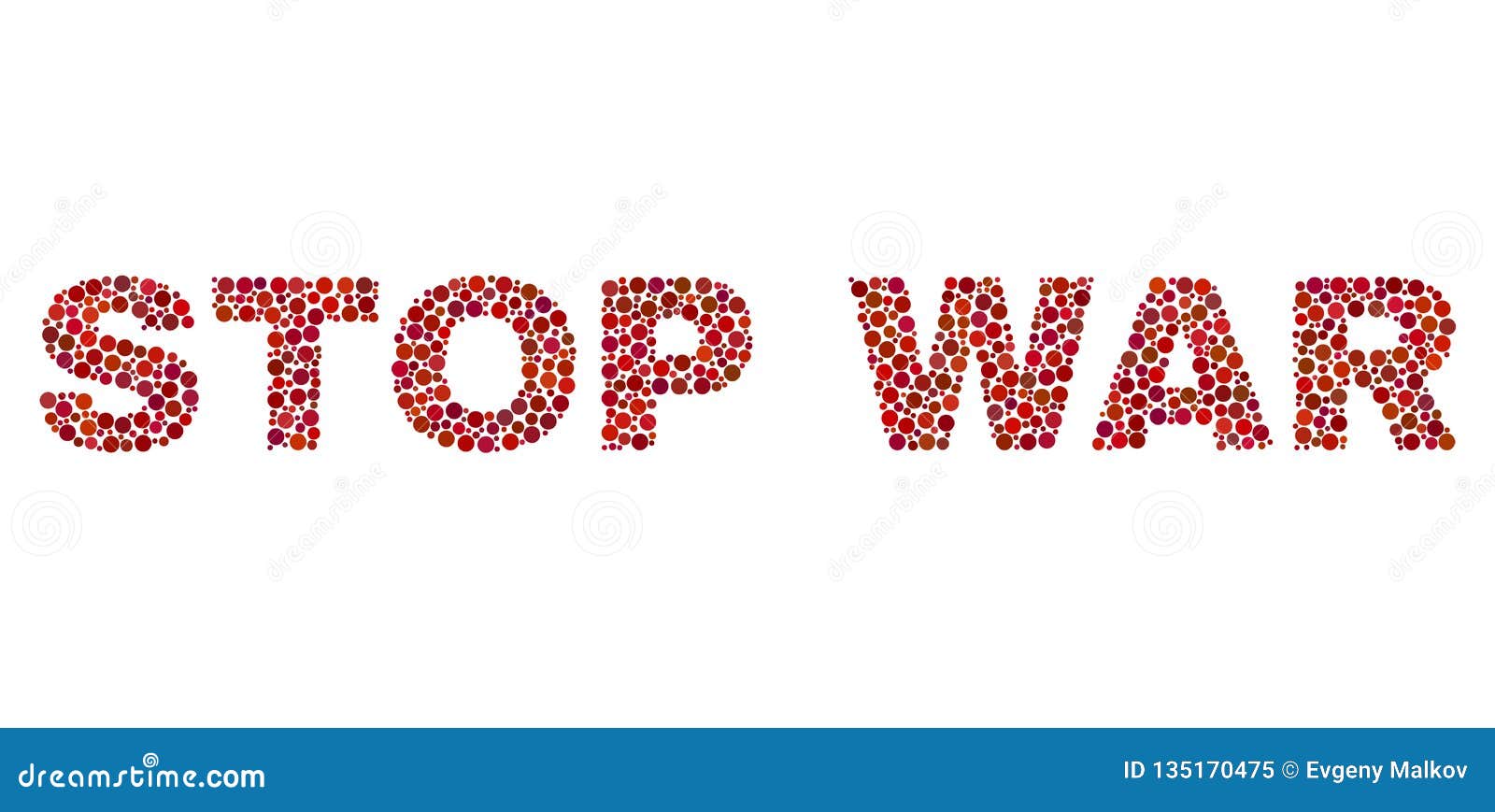 STOP WAR Text in Dot Style stock vector. Illustration of collage ...