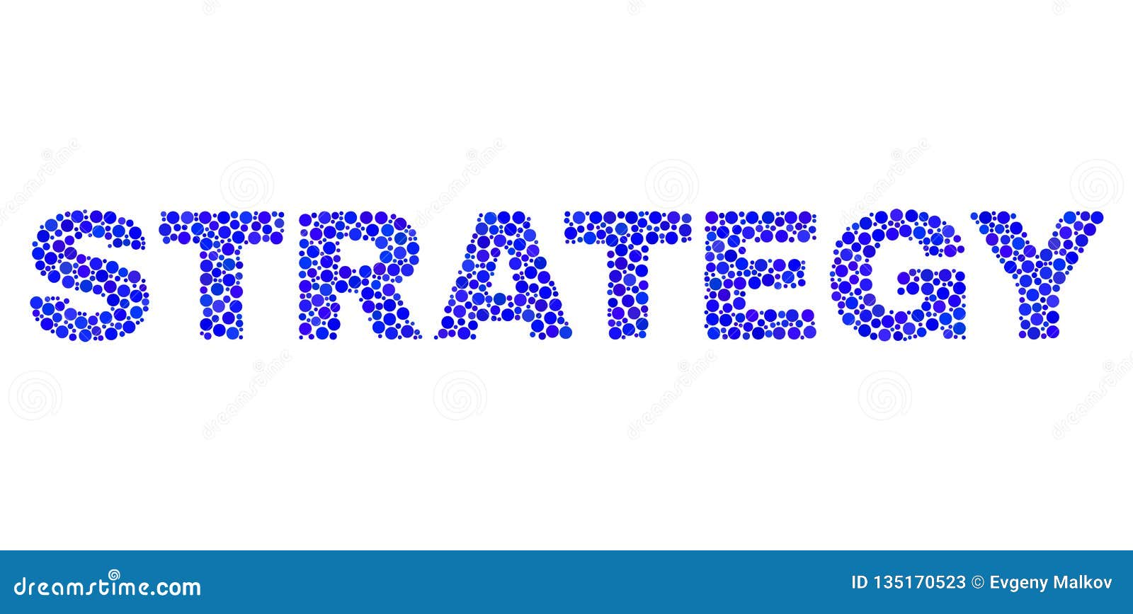 STRATEGY Text in Dot Style stock vector. Illustration of element ...