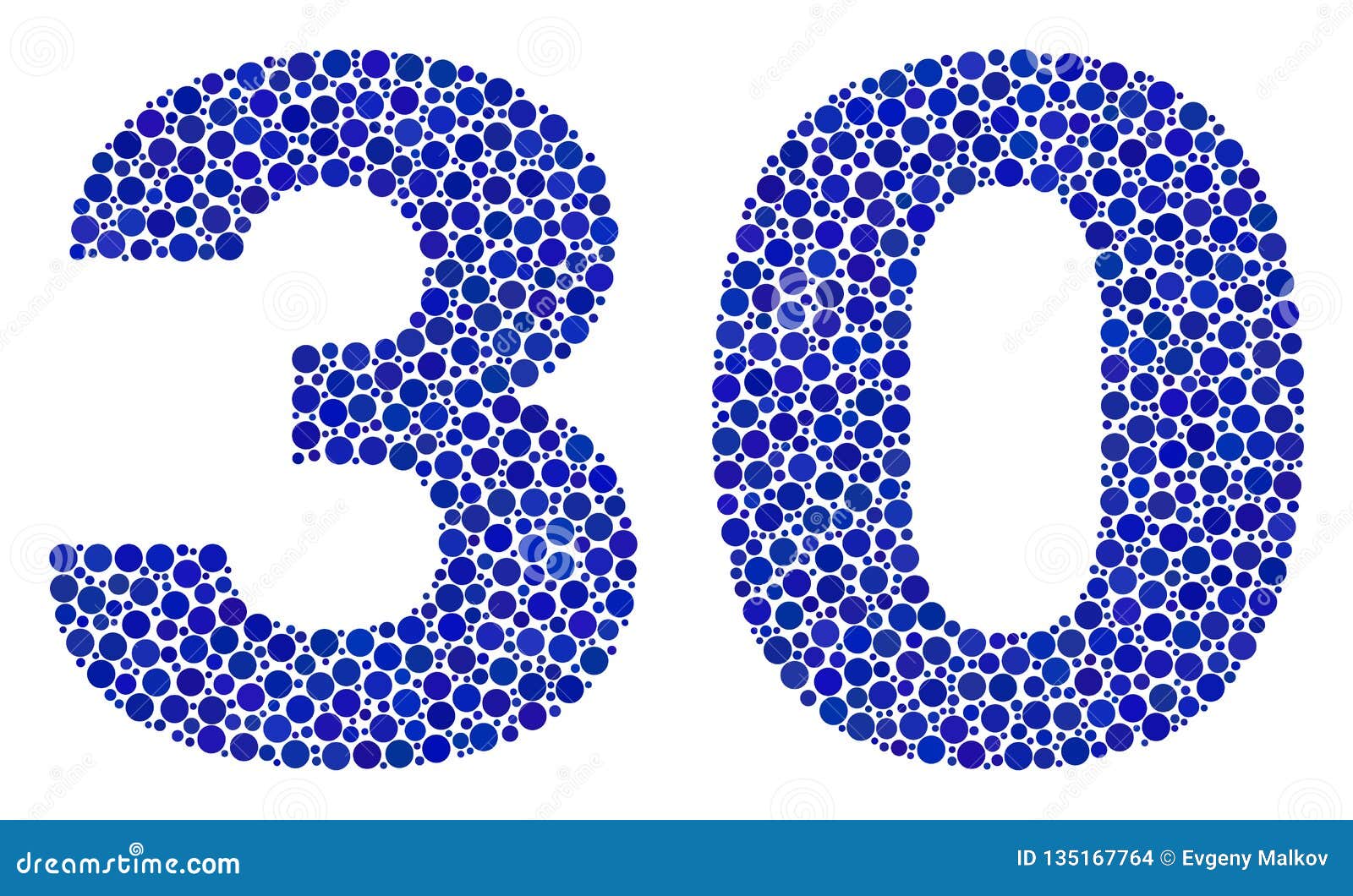 30 Text in Dot Style stock vector. Illustration of number - 135167764