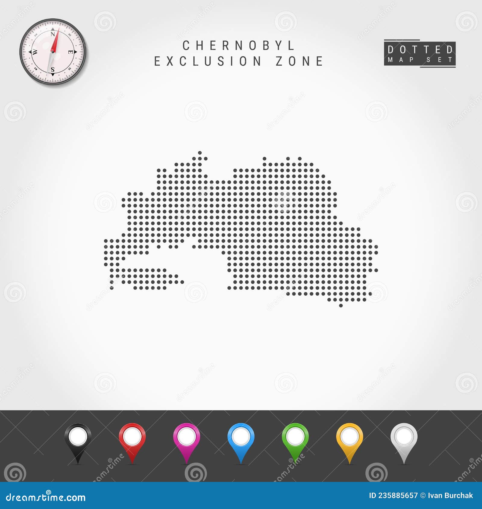 Silhouette Of The Chernobyl Nuclear Power Plant On An Orange Background ...