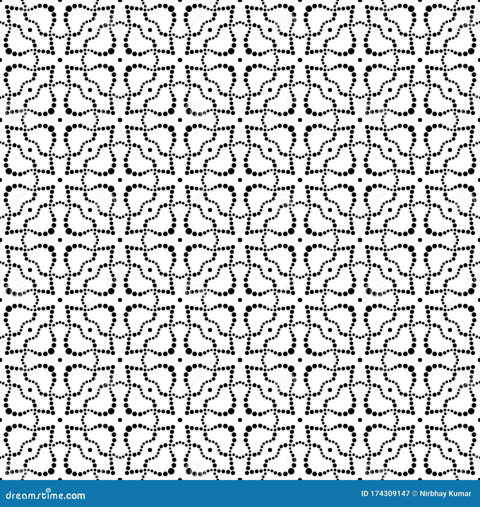 Vector Dots Repeated Pattern Design Stock Vector - Illustration of ...