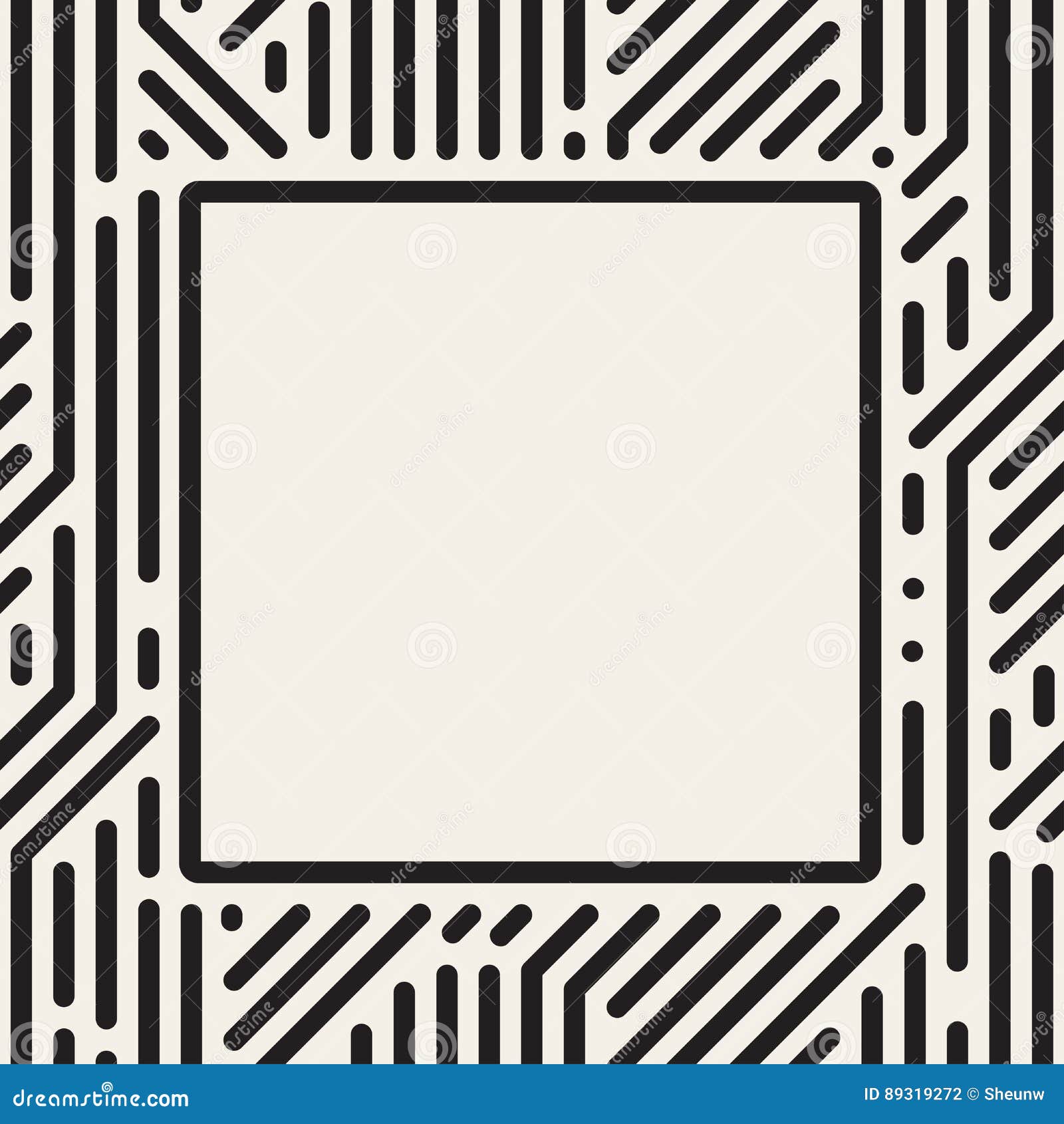 Vector dots square frame. stock vector. Illustration of retro - 89319272