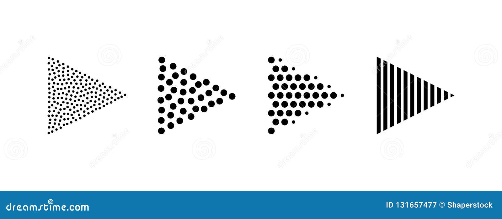 Vector Dotted Arrow Strip Black Symbols Stock Vector - Illustration of ...
