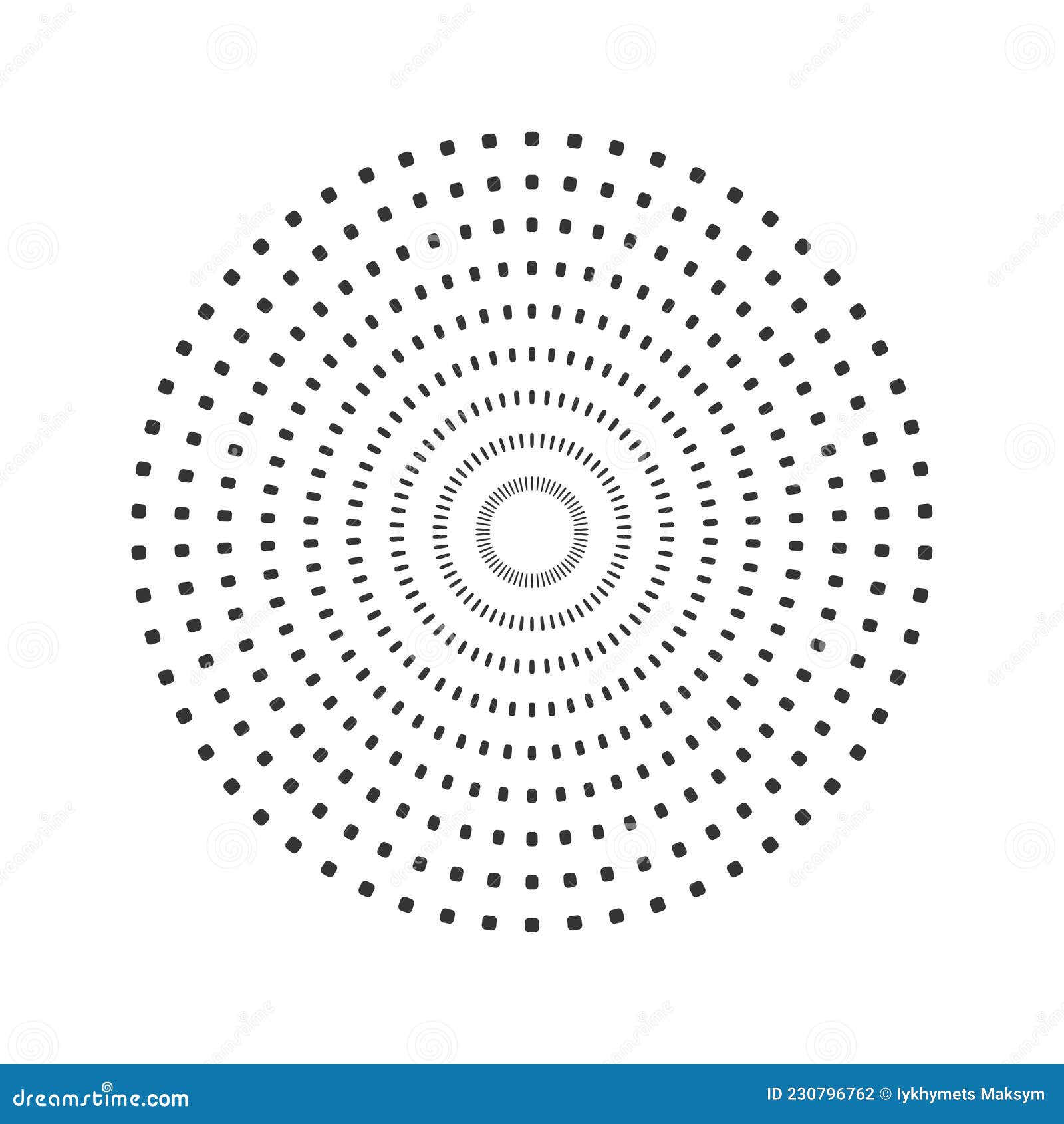 Vector Dotted Background on White Sun Rays Stock Vector - Illustration ...