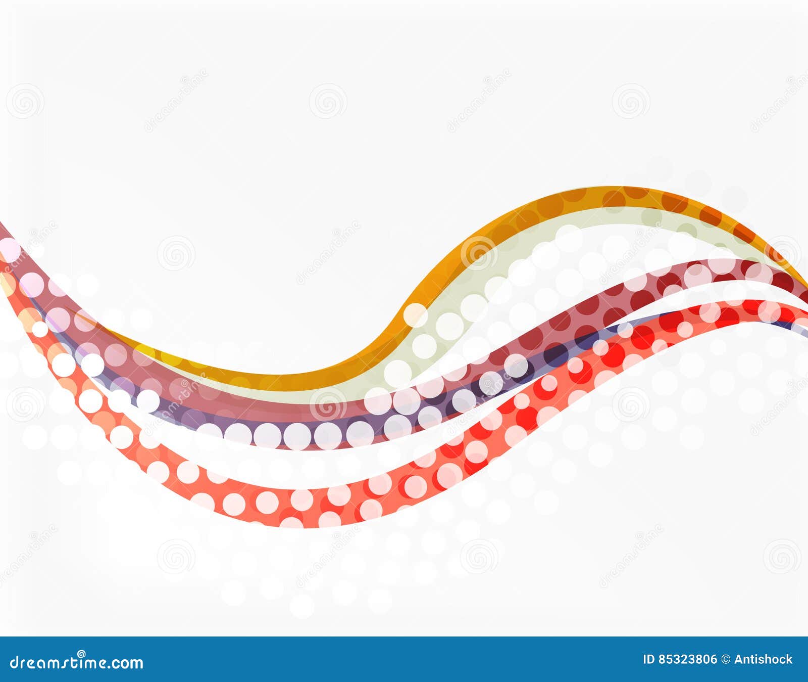 Vector dotted curve waves stock vector. Illustration of elegant - 85323806