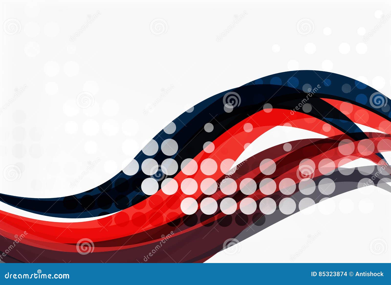 Vector dotted curve waves stock vector. Illustration of shape - 85323874