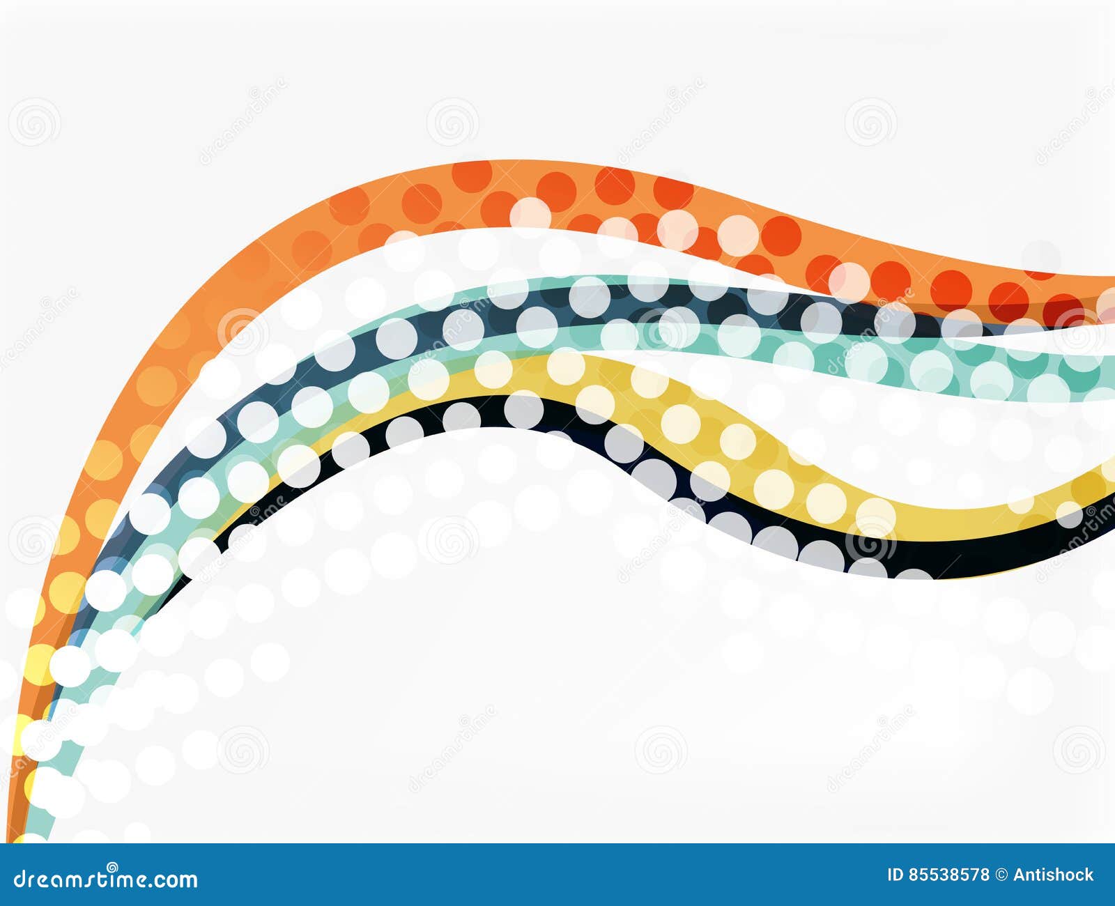 Vector dotted curve waves stock vector. Illustration of fantasy - 85538578