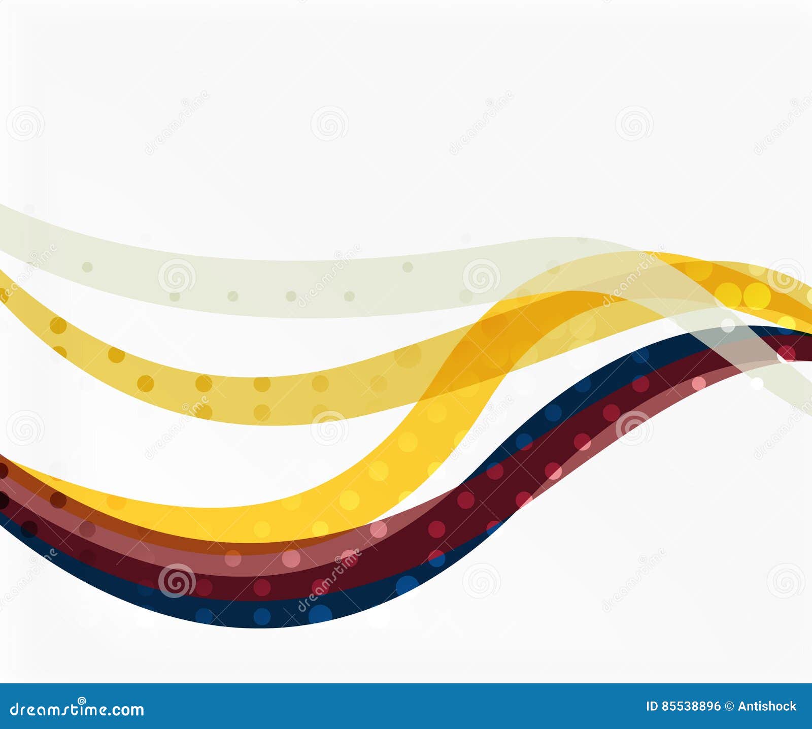 Vector dotted curve waves stock vector. Illustration of line - 85538896