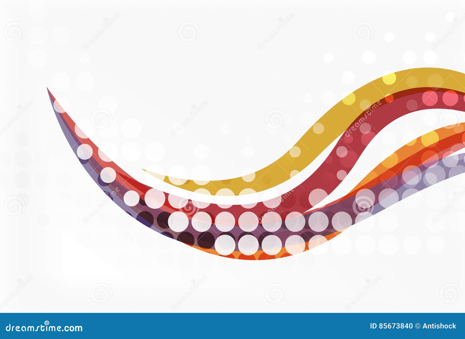 Vector dotted curve waves stock vector. Illustration of flowing - 85673840