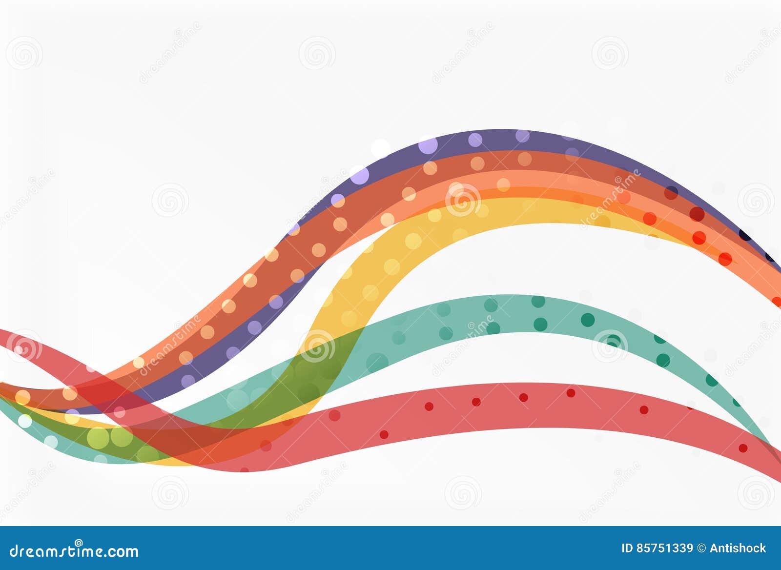 Vector dotted curve waves stock vector. Illustration of elegant - 85751339
