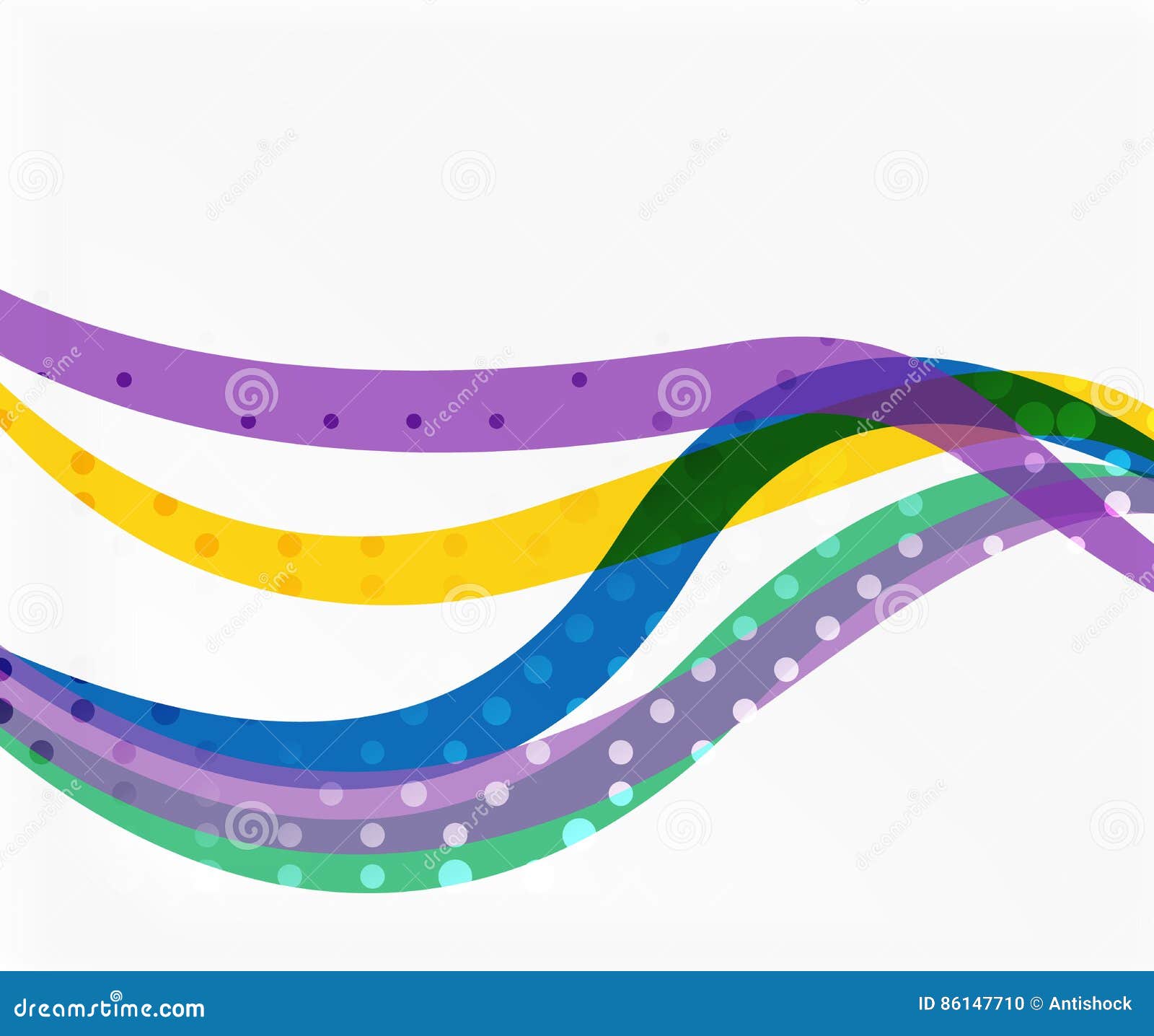 Vector dotted curve waves stock vector. Illustration of flow - 86147710