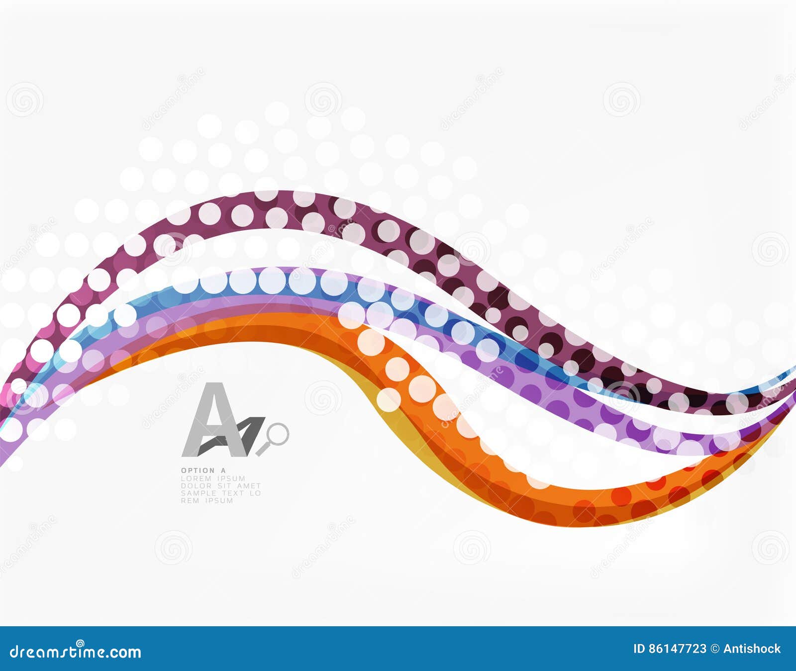 Vector dotted curve waves stock vector. Illustration of curve - 86147723
