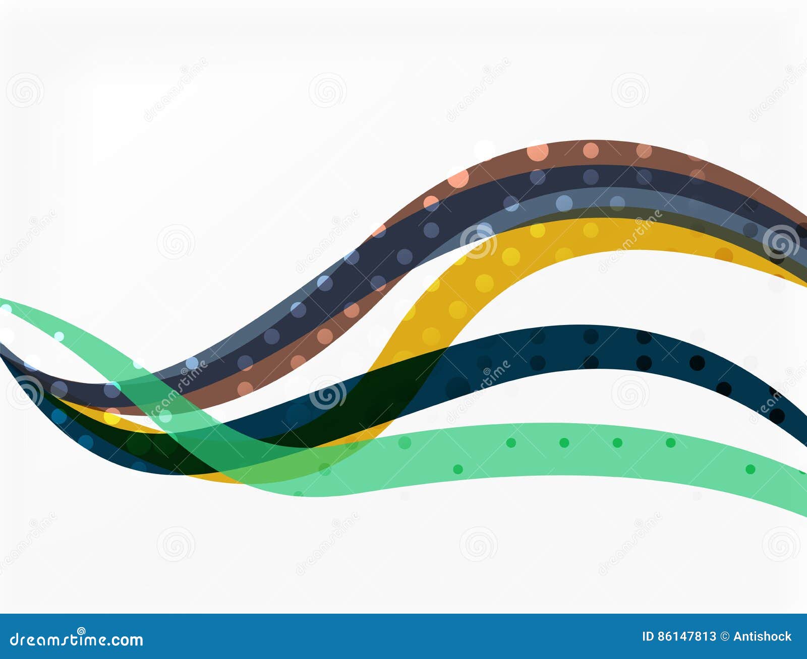 Vector dotted curve waves stock vector. Illustration of eps10 - 86147813