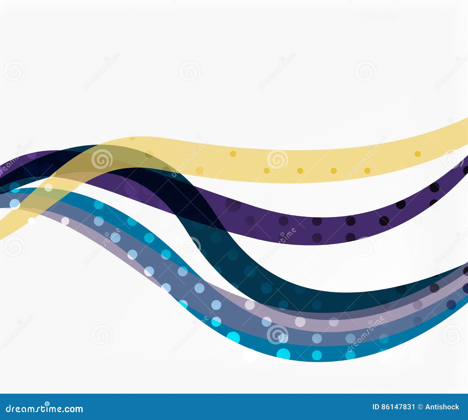 Vector dotted curve waves stock vector. Illustration of pattern - 86147831