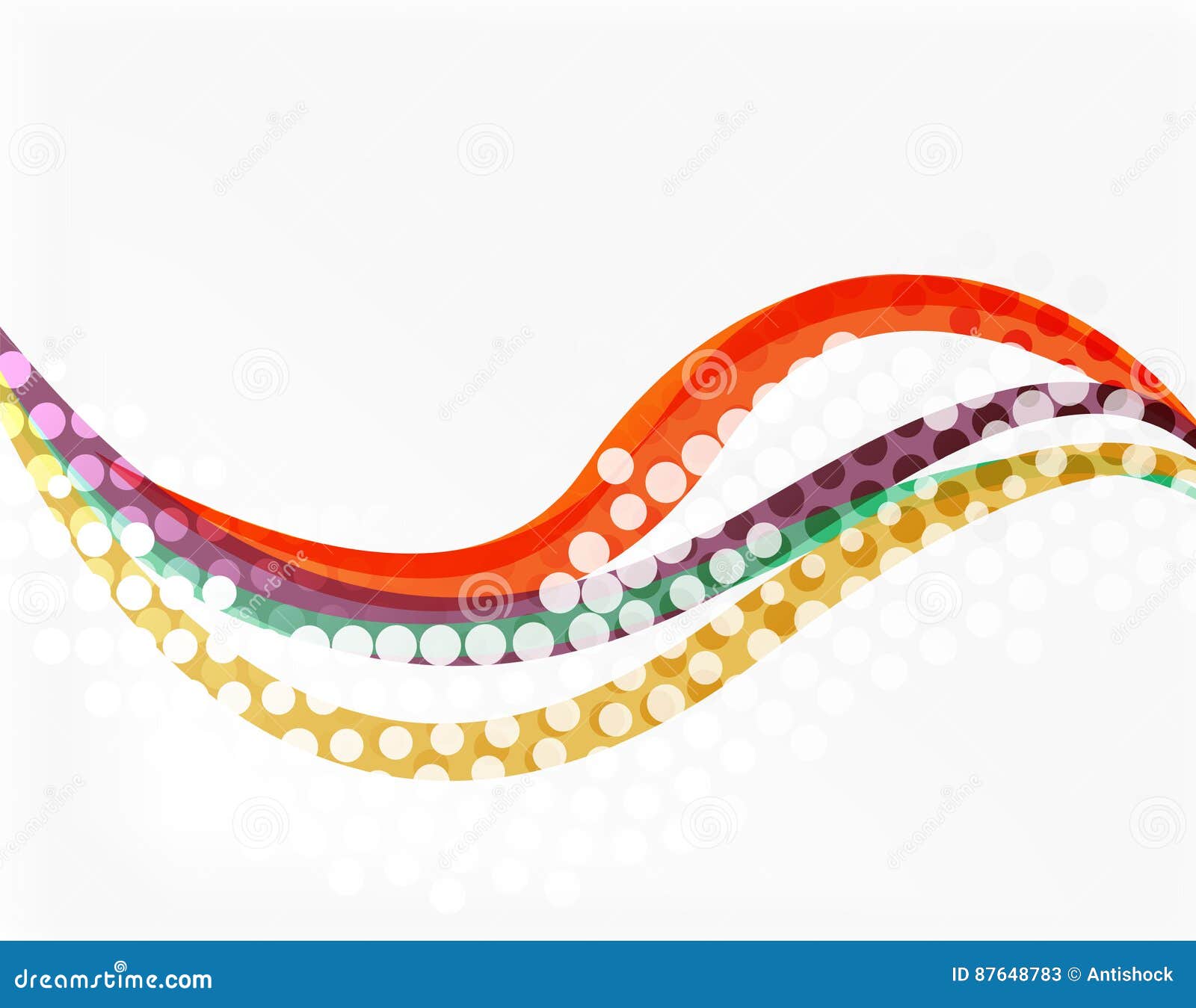 Vector dotted curve waves stock vector. Illustration of fantastic ...