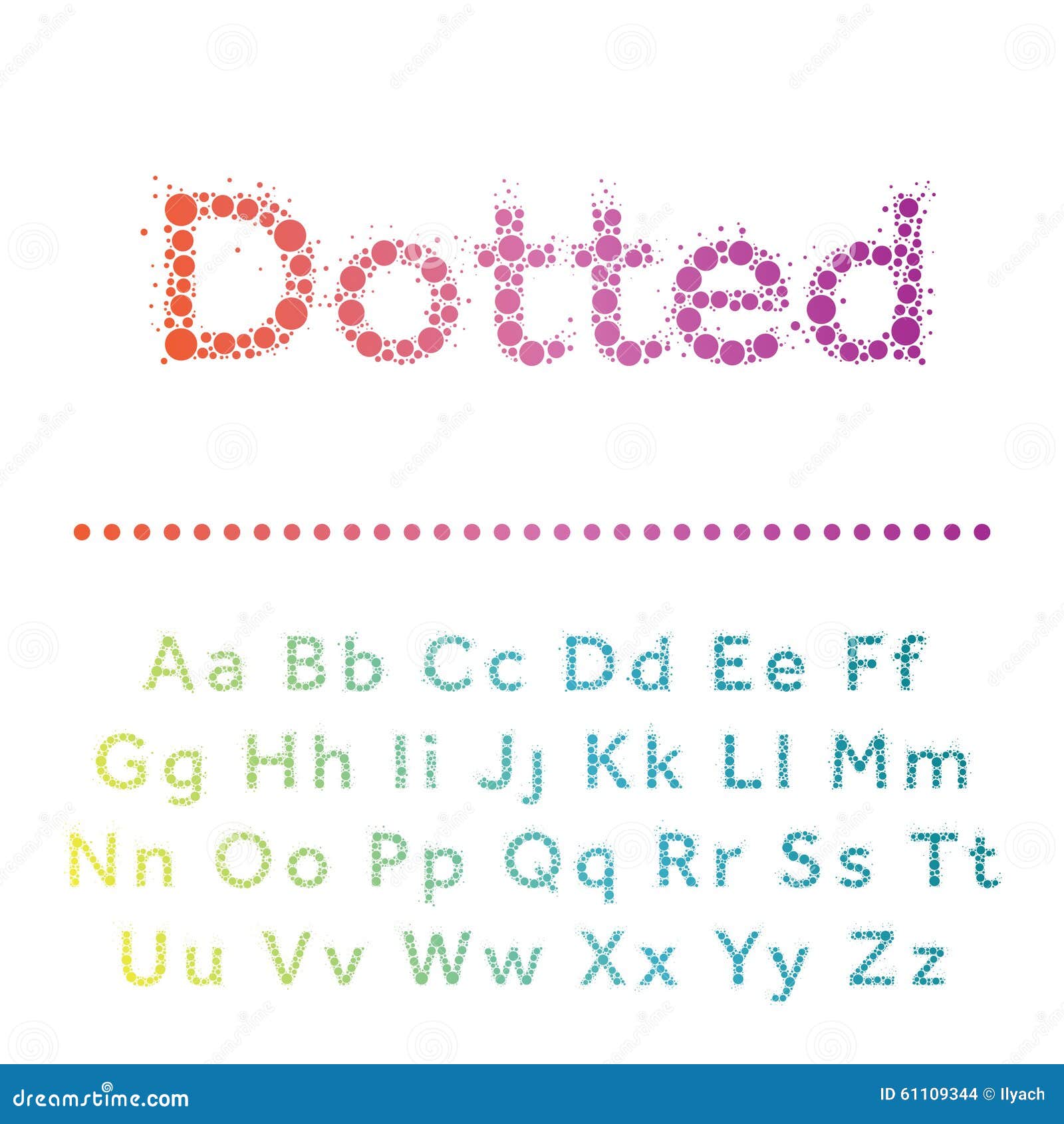 Dotted Font And Alphabet Vector, Bold Typeface Letter And Number Design ...