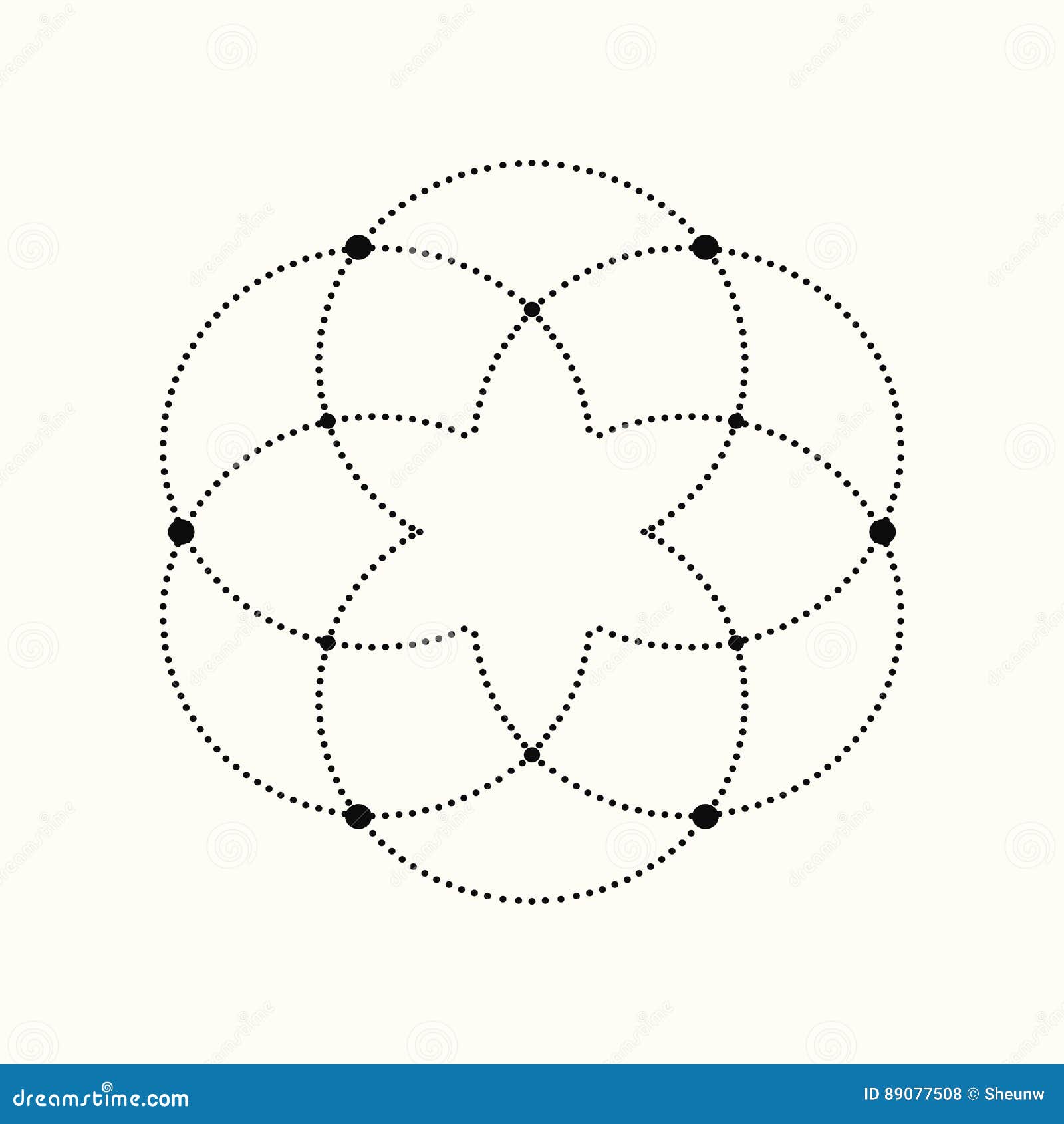 Vector Dotted Geometric Shape. Stock Vector - Illustration of artistic ...