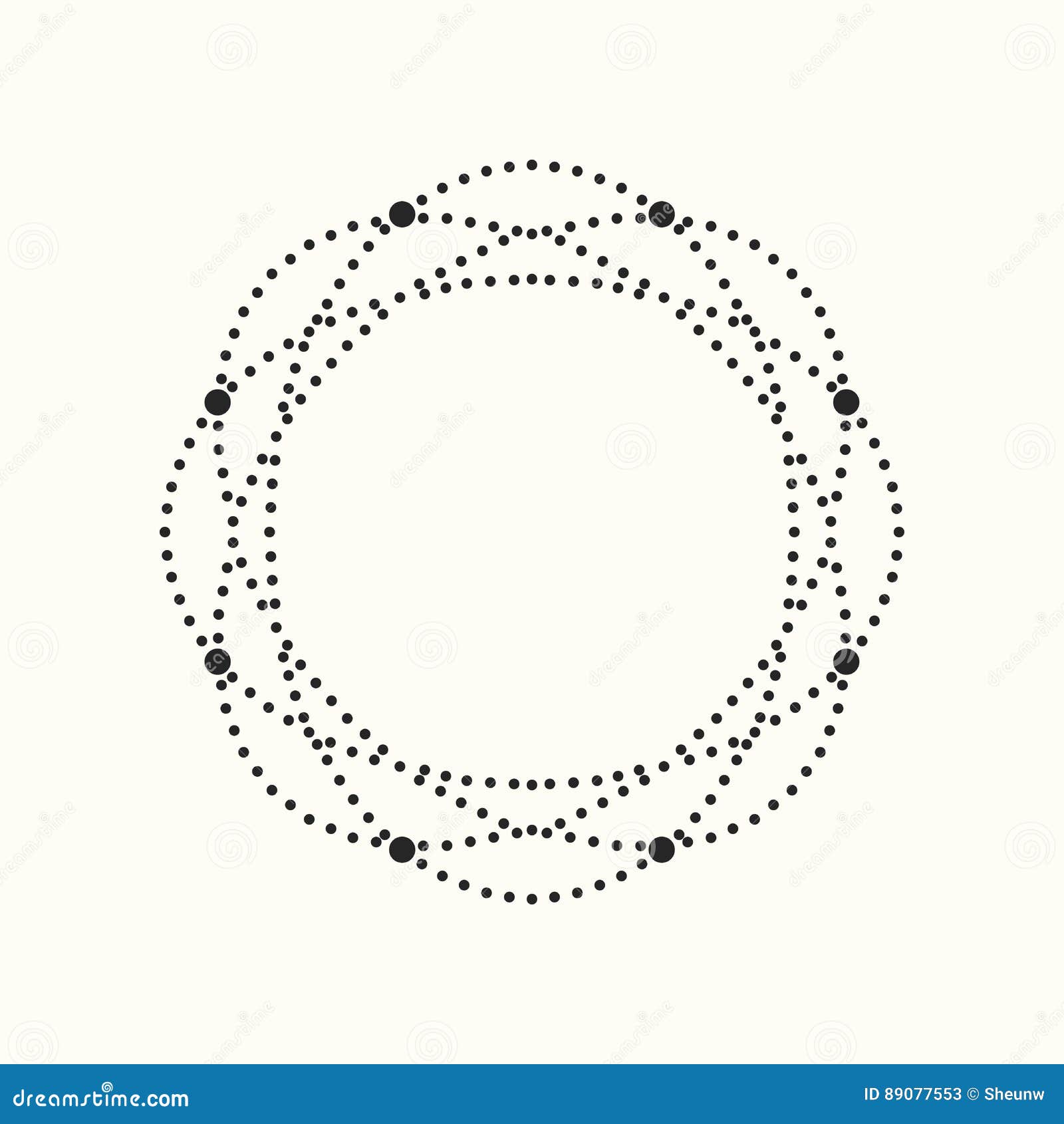 Vector Dotted Geometric Shape. Stock Vector - Illustration of element ...