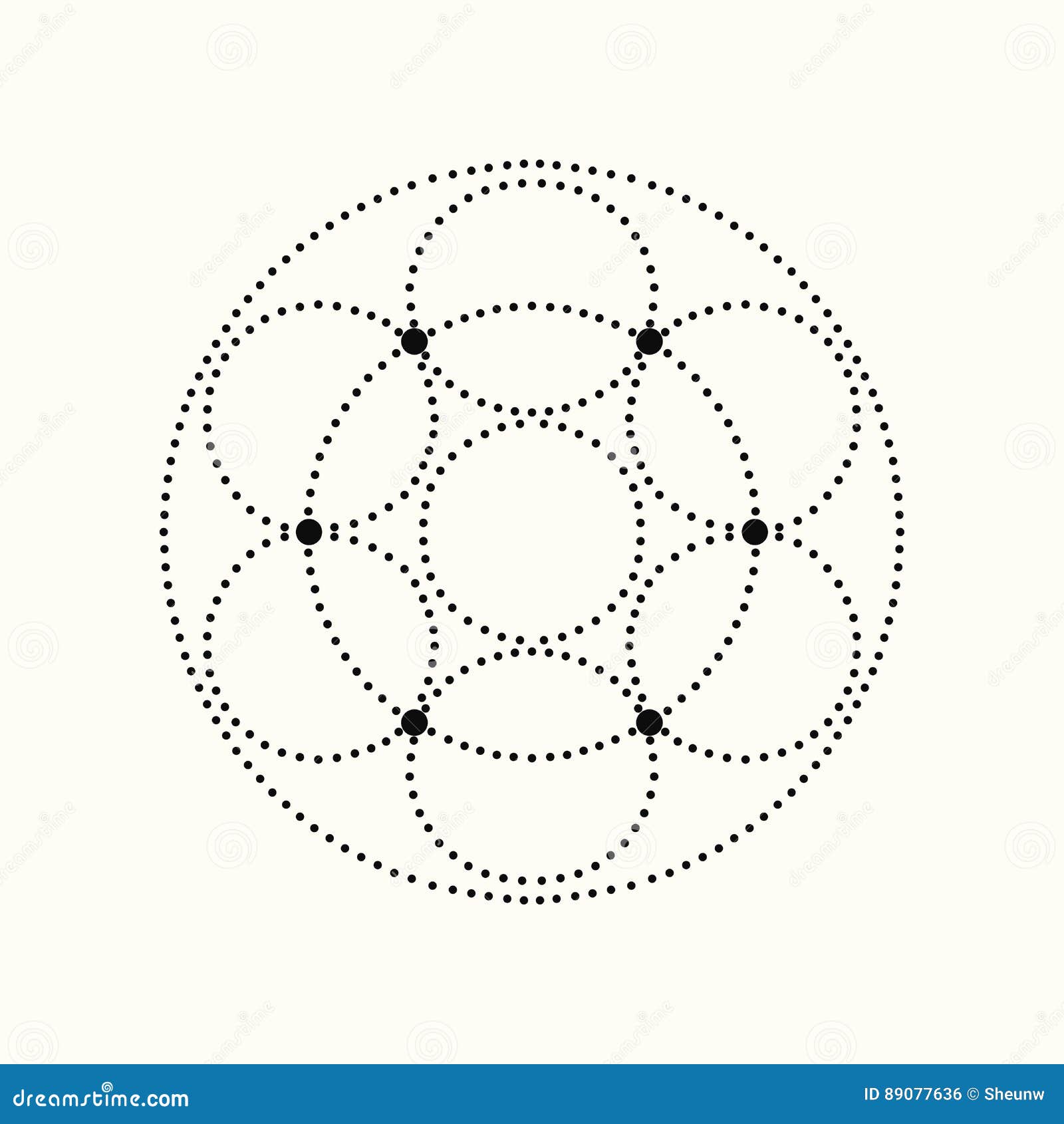 Vector Dotted Geometric Shape. Stock Vector - Illustration of artistic ...