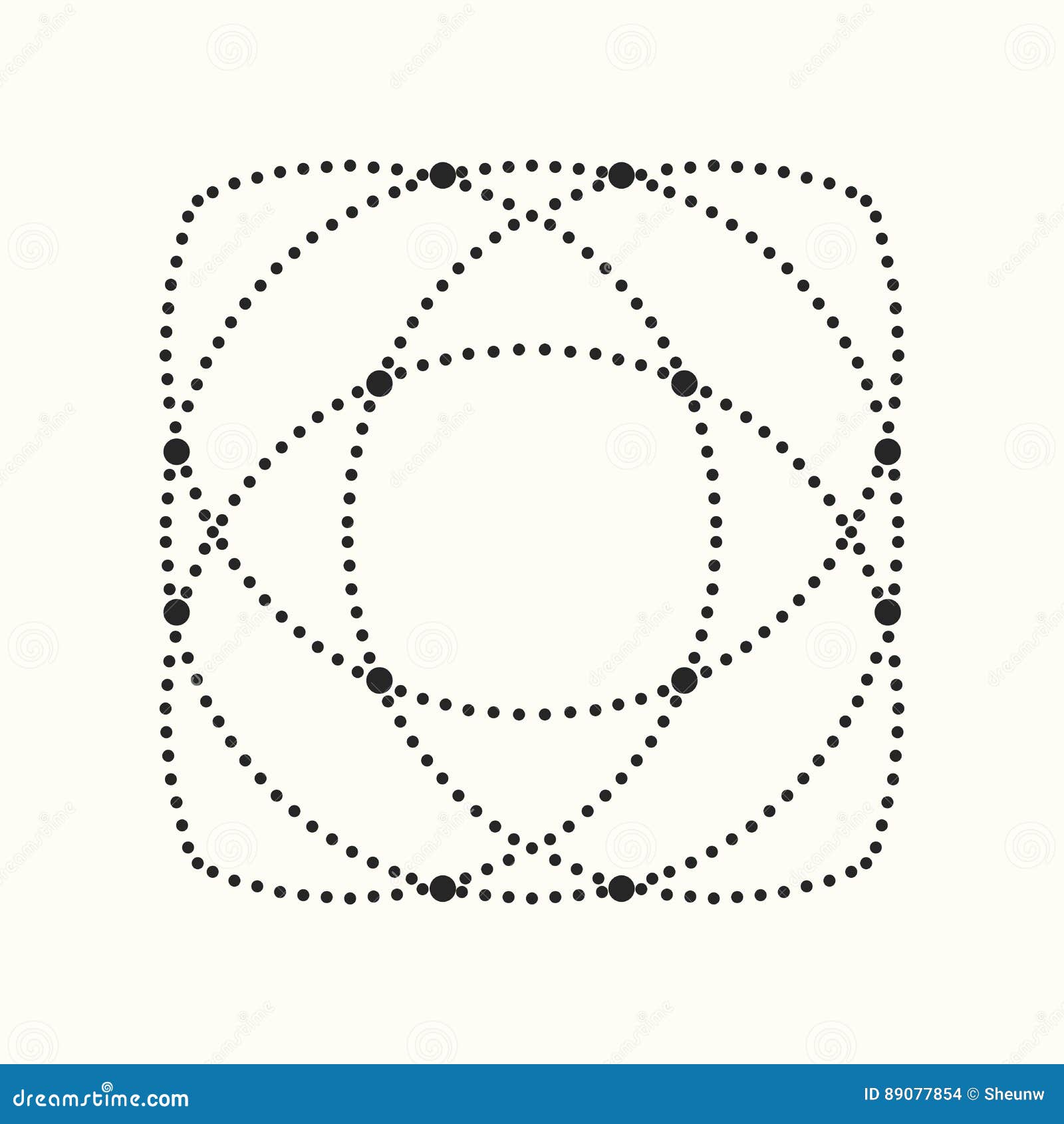 Vector Dotted Geometric Shape. Stock Vector - Illustration of creative ...