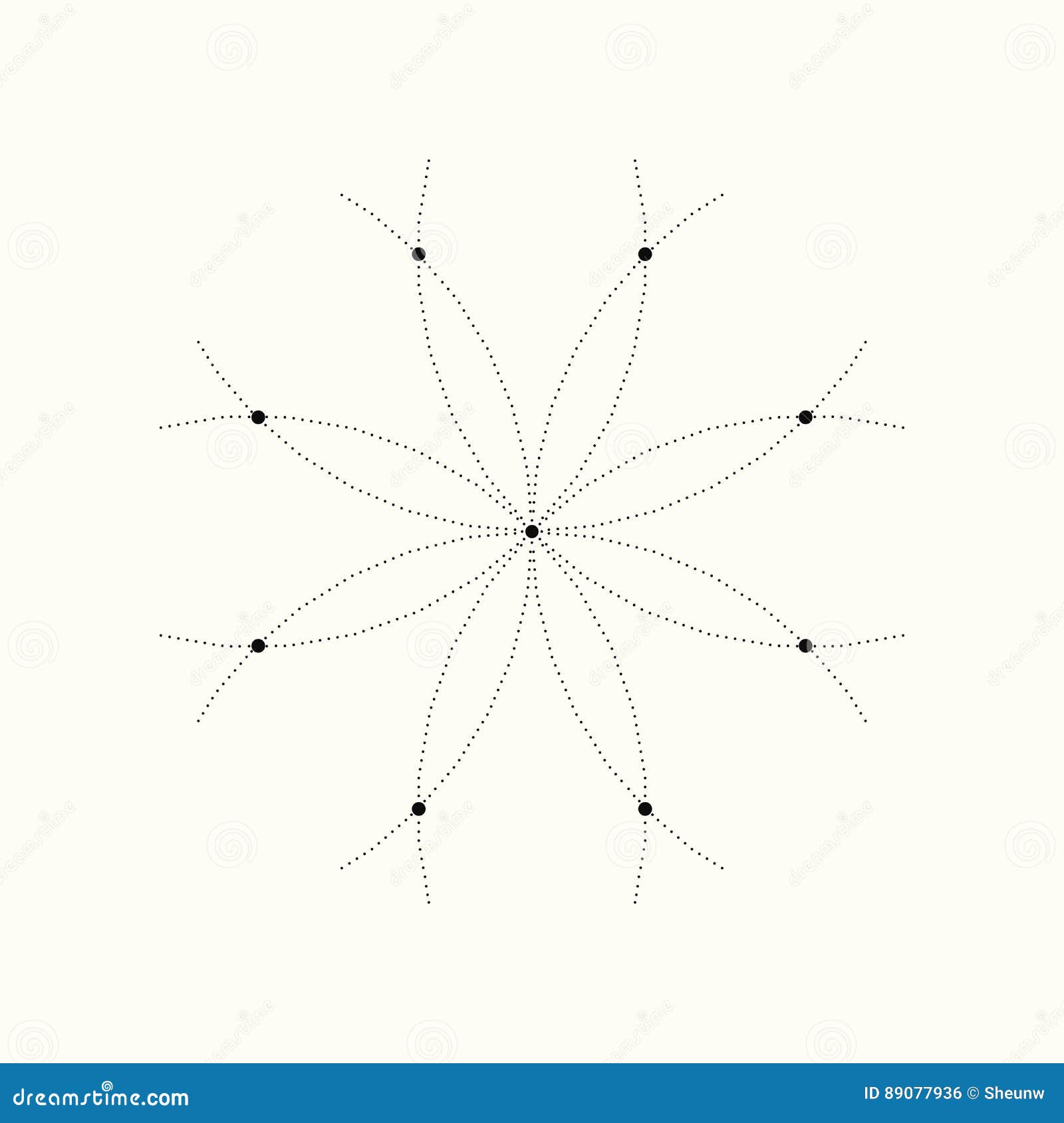 Vector Dotted Geometric Shape. Stock Vector - Illustration of logotype ...