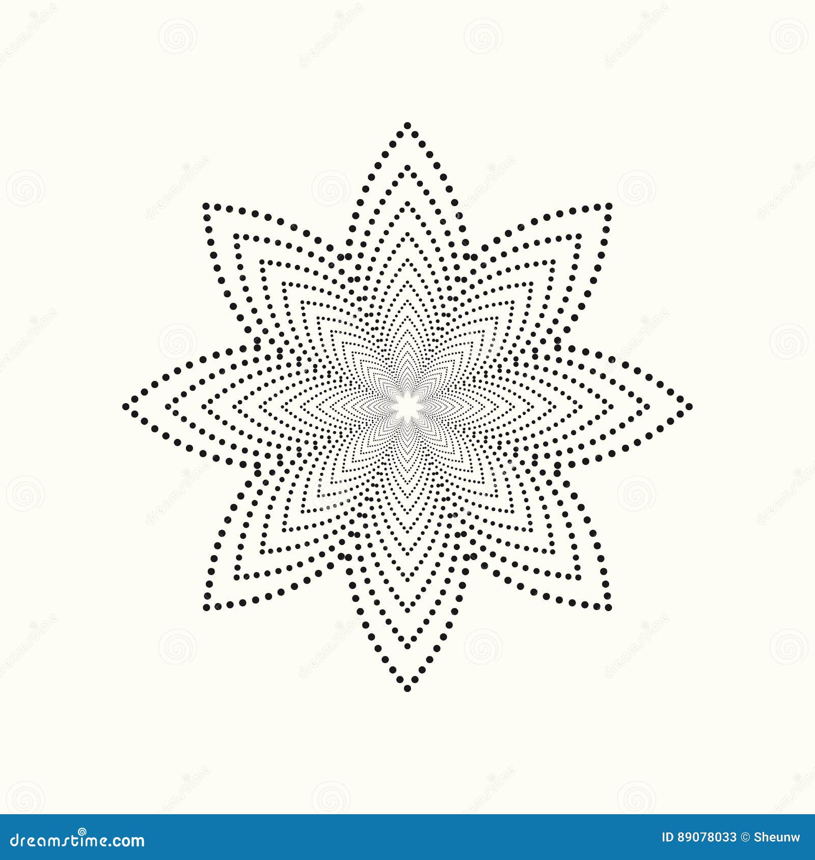 Vector Dotted Geometric Shape. Stock Vector - Illustration of white ...