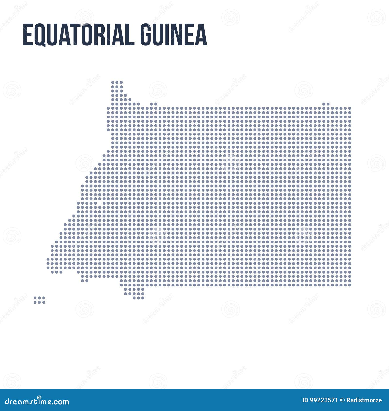 Vector Dotted Map of Equatorial Guinea Isolated on White Background ...